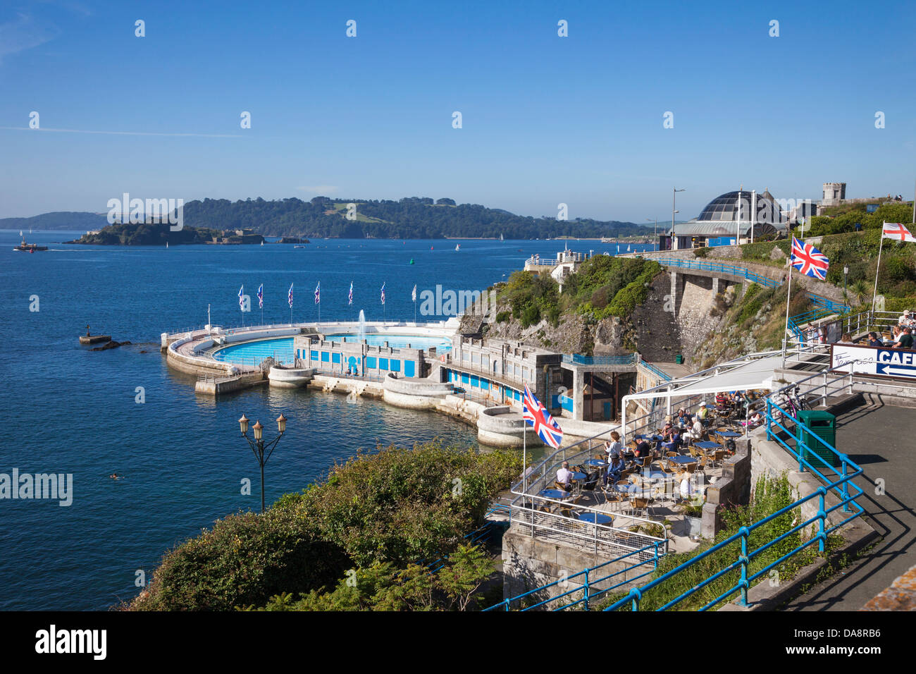 England, Devon, Plymouth, Waterfront View at Plymouth Hoe Stock Photo ...