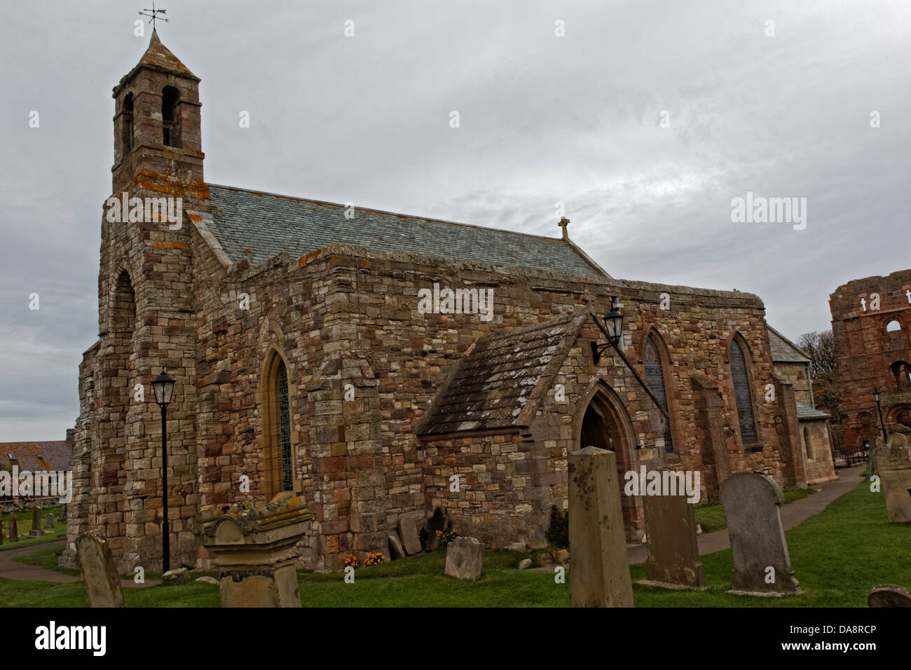 St Mary the Virgin Parish Church Holy Island Stock Photo - Alamy