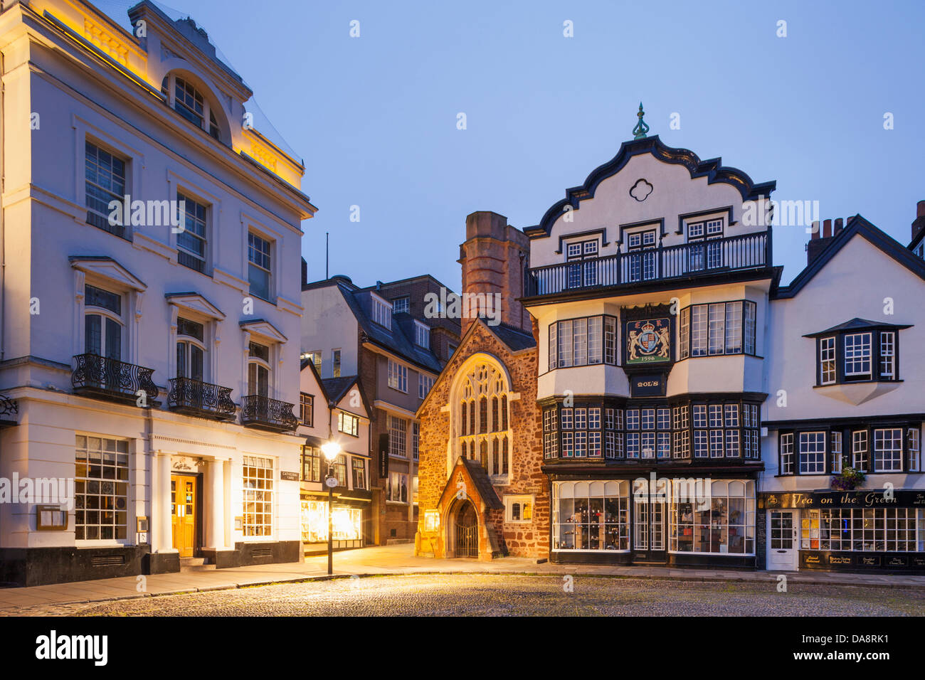 England, Devon, Exeter, Cathedral Close, Mol's Coffee House Stock Photo ...