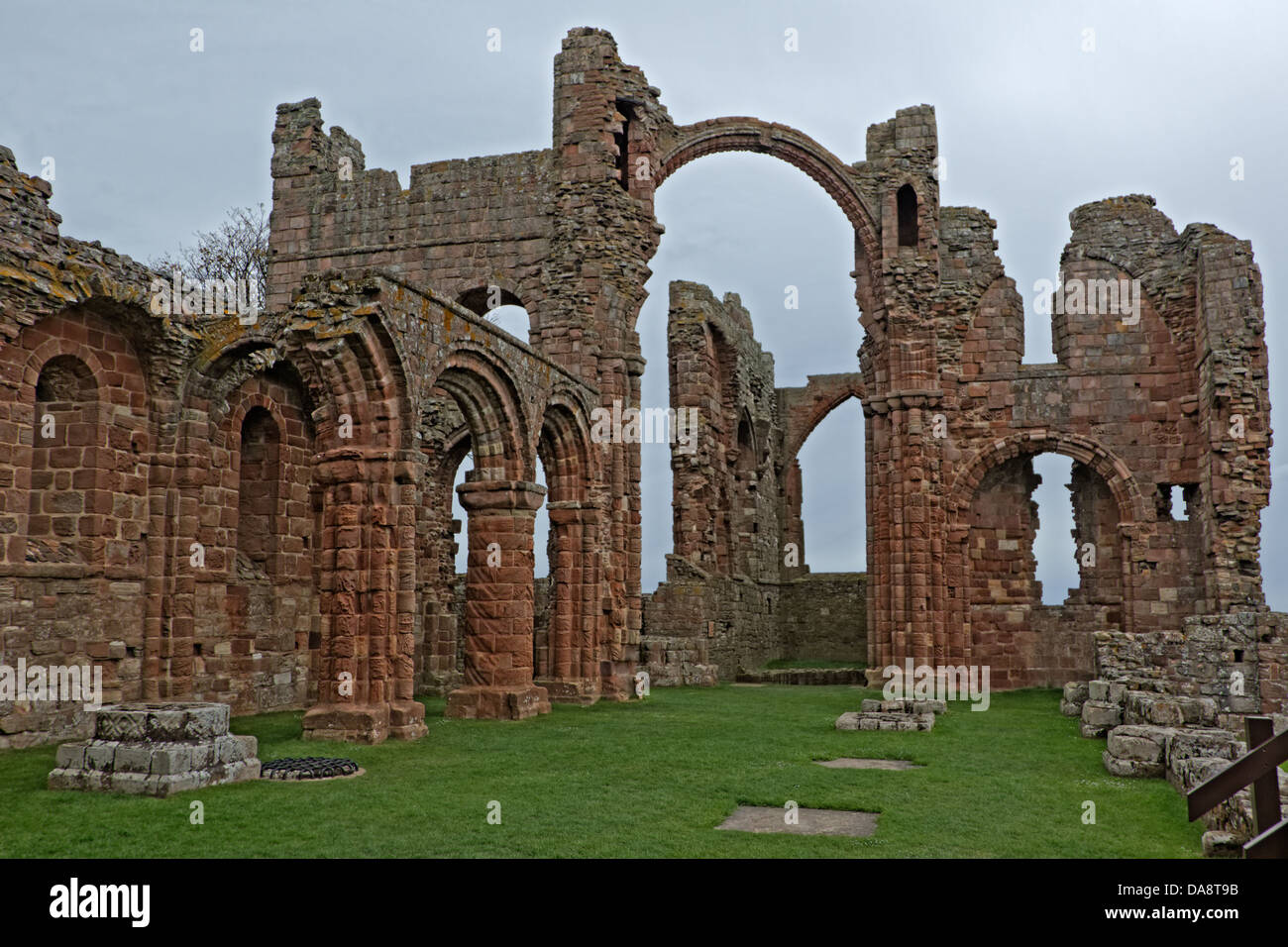 Lindisfarne Priory Holy Island Rainbow Arch Stock Photo - Alamy