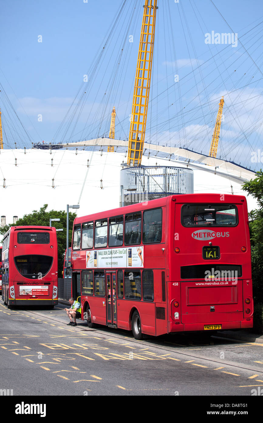 Red London Buses at Transport Interchange Stock Photo - Alamy