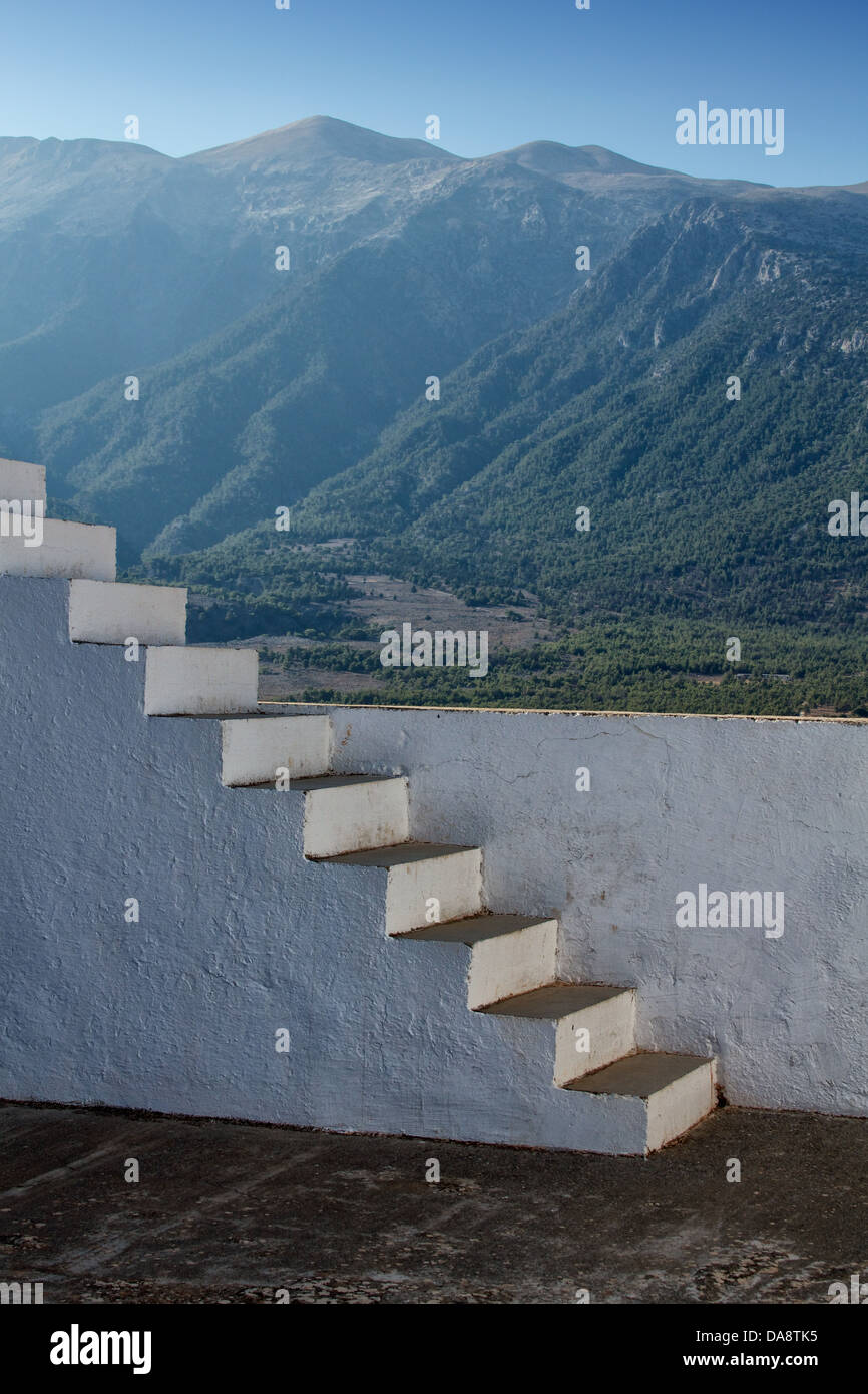 Steps at an old Turkish Fort near Anopolis in Crete Stock Photo - Alamy
