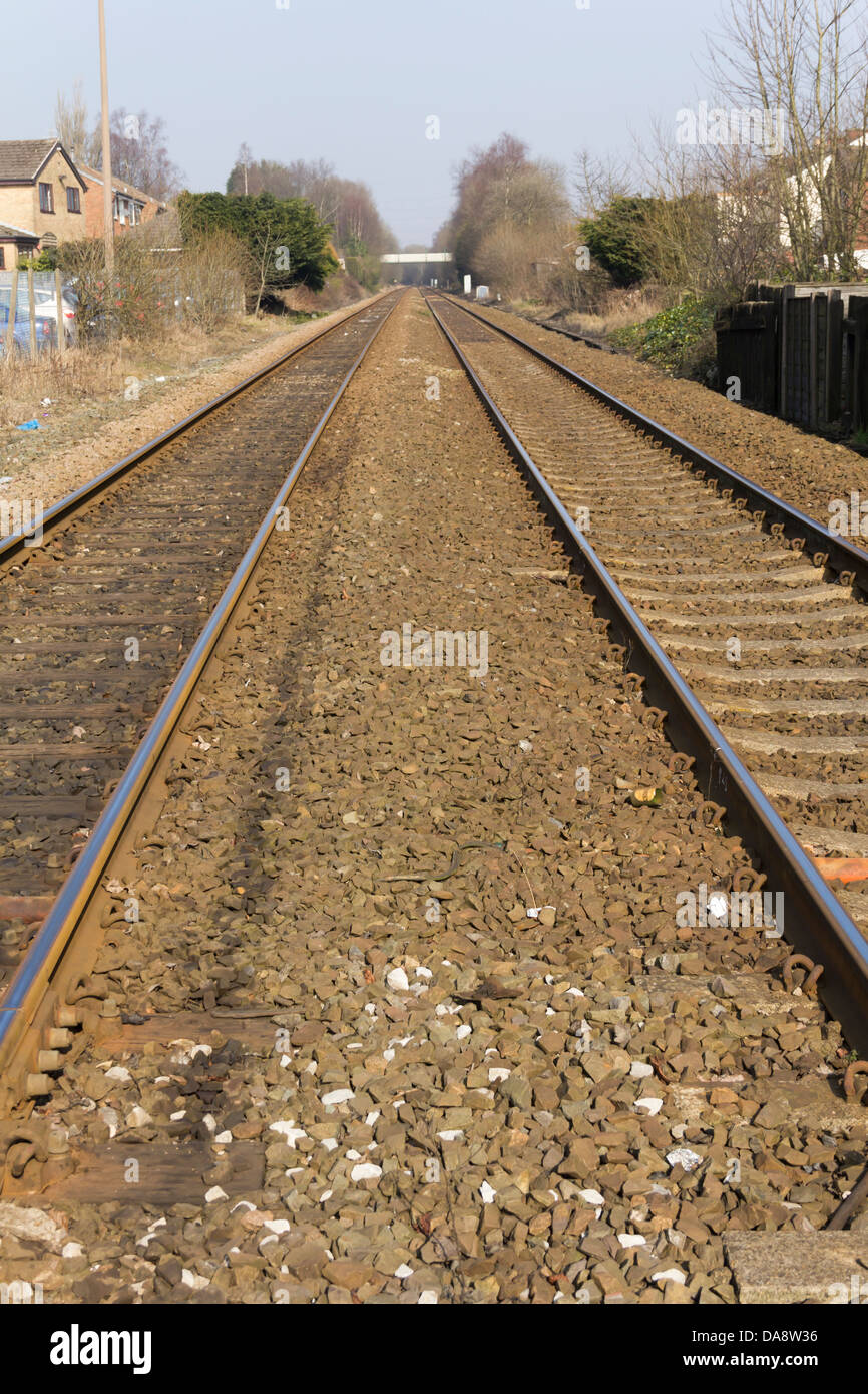 Double track railway hi-res stock photography and images - Alamy
