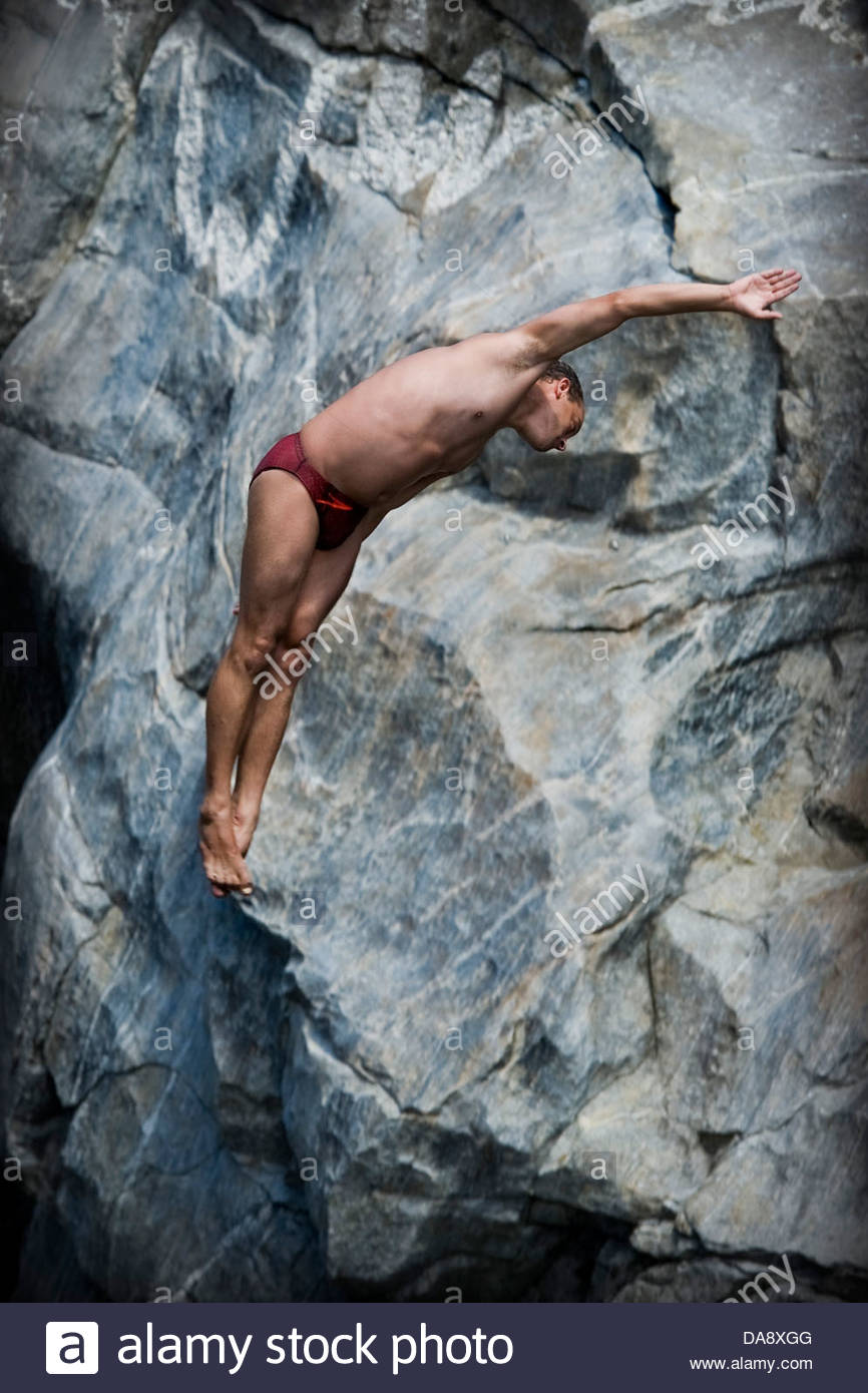 Vertical Cliff Diving High Resolution Stock Photography and Images - Alamy