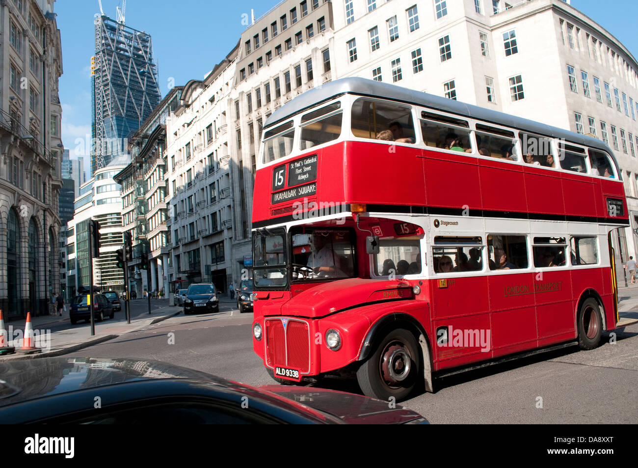 Routemaster bus on Eastcheap Street, City of London EC3, UK Stock Photo ...