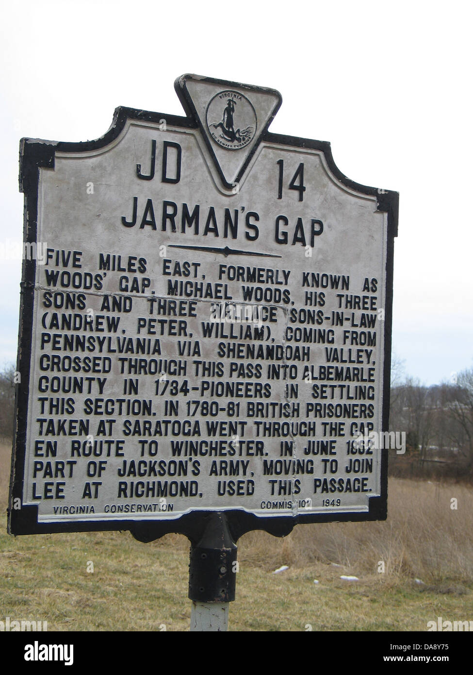 JARMAN'S GAP Five miles east, formerly known as Woods' Gap, Michael ...