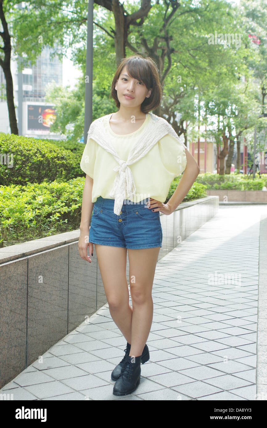 Taipei street fashion shots in Taipei, Taiwan, China on Mondey July 08 ...