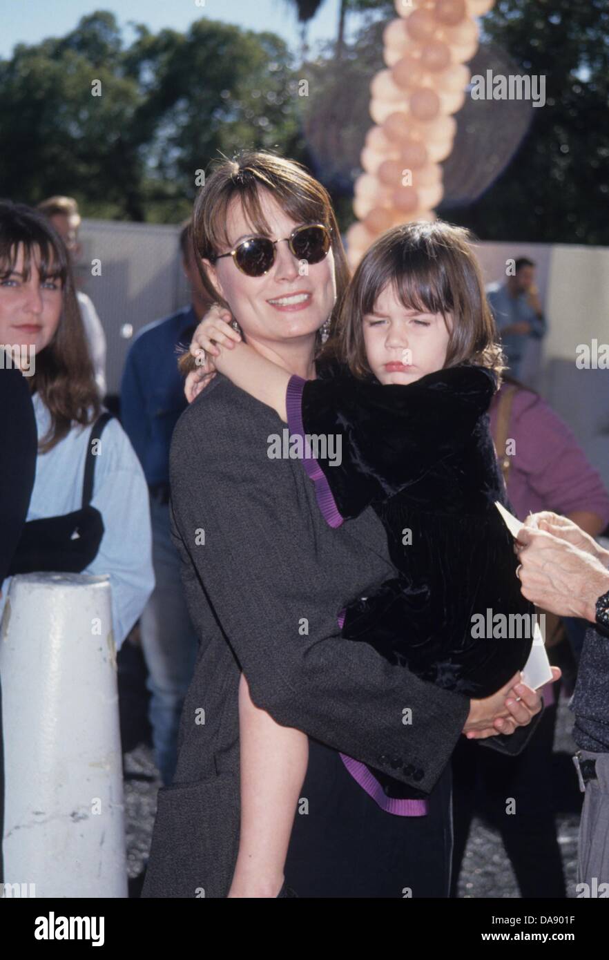 MEL HARRIS with daughter Madeline Smith at the Pagemaster premieres ...