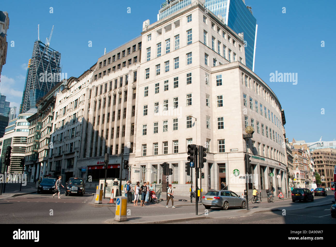 Junction of Eastcheap and Gracechurch Street, City of London EC3, UK ...