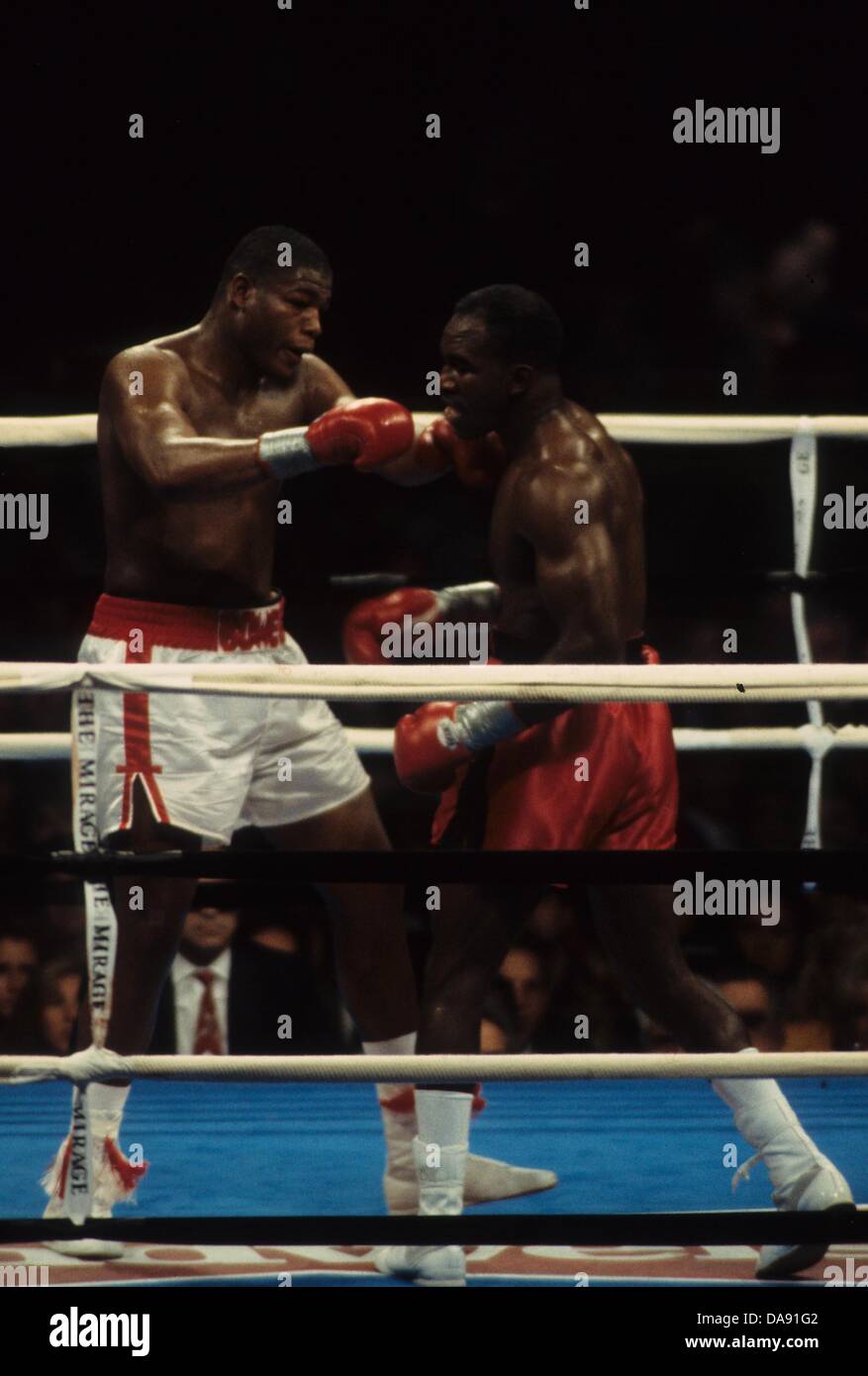 EVANDER HOLYFIELD with Riddick Bowe 1992.l4328.(Credit Image: © John ...