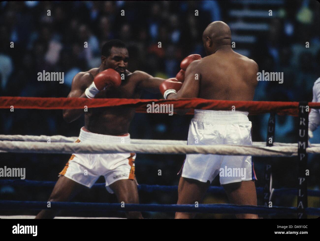EVANDER HOLYFIELD with George Foreman at Trump Plaza , Atlantic City ...