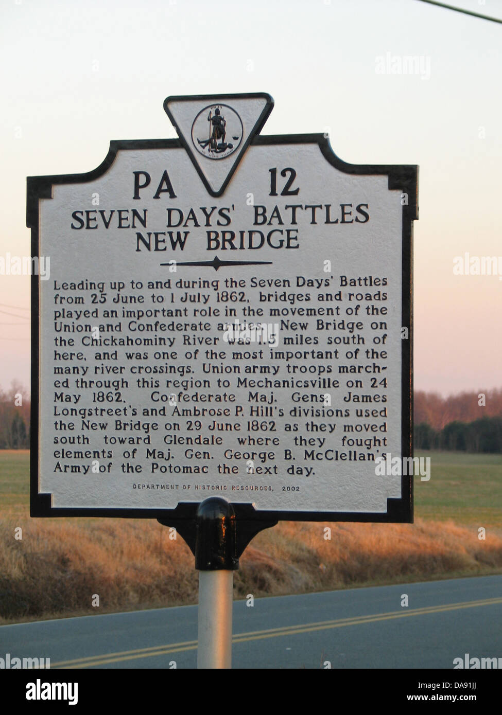 SEVEN DAYS' BATTLES NEW BRIDGE Leading up to and during the Seven Days ...