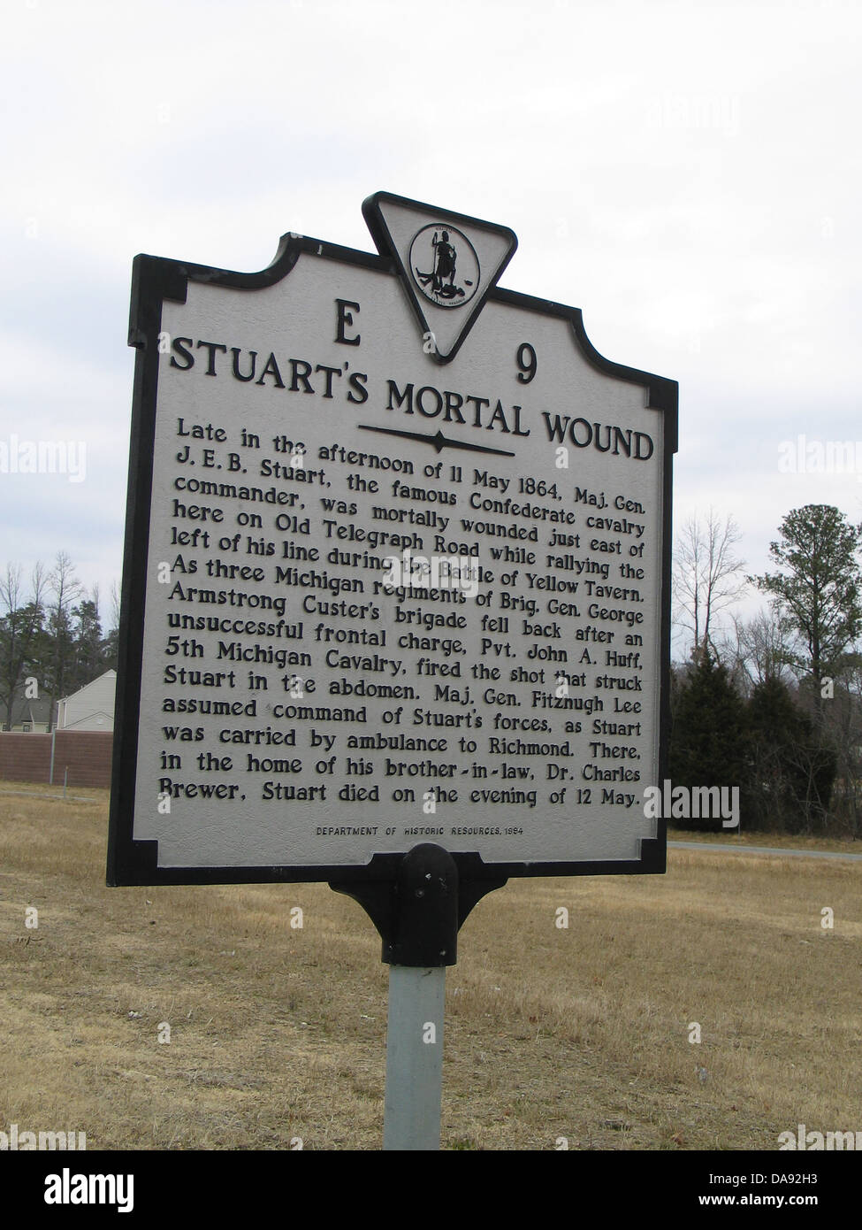 STUART'S MORTAL WOUND Late in the afternoon of 11 May 1864, Maj. Gen. J ...