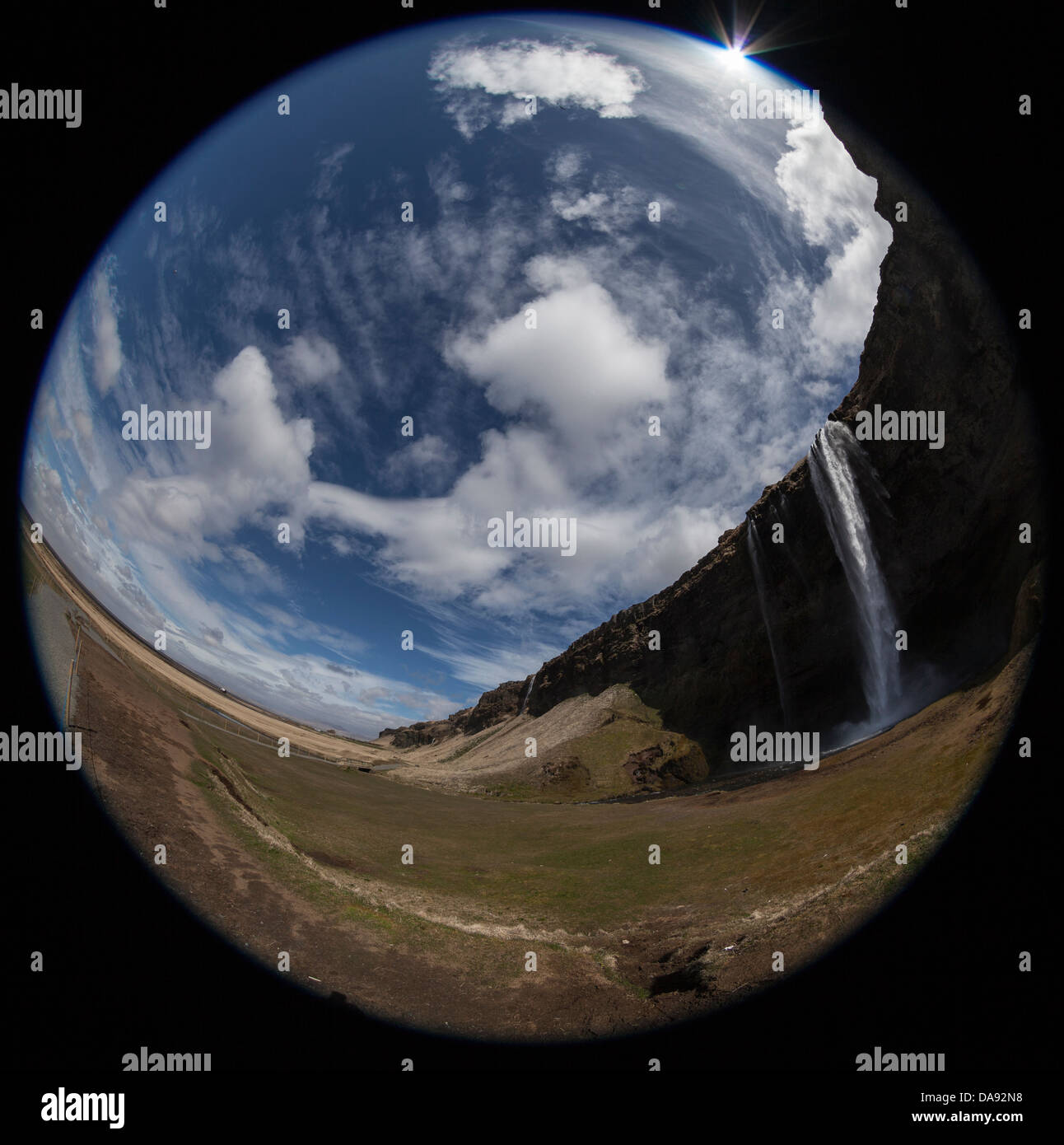 Seljalandsfoss in the sunshine hi-res stock photography and images - Alamy