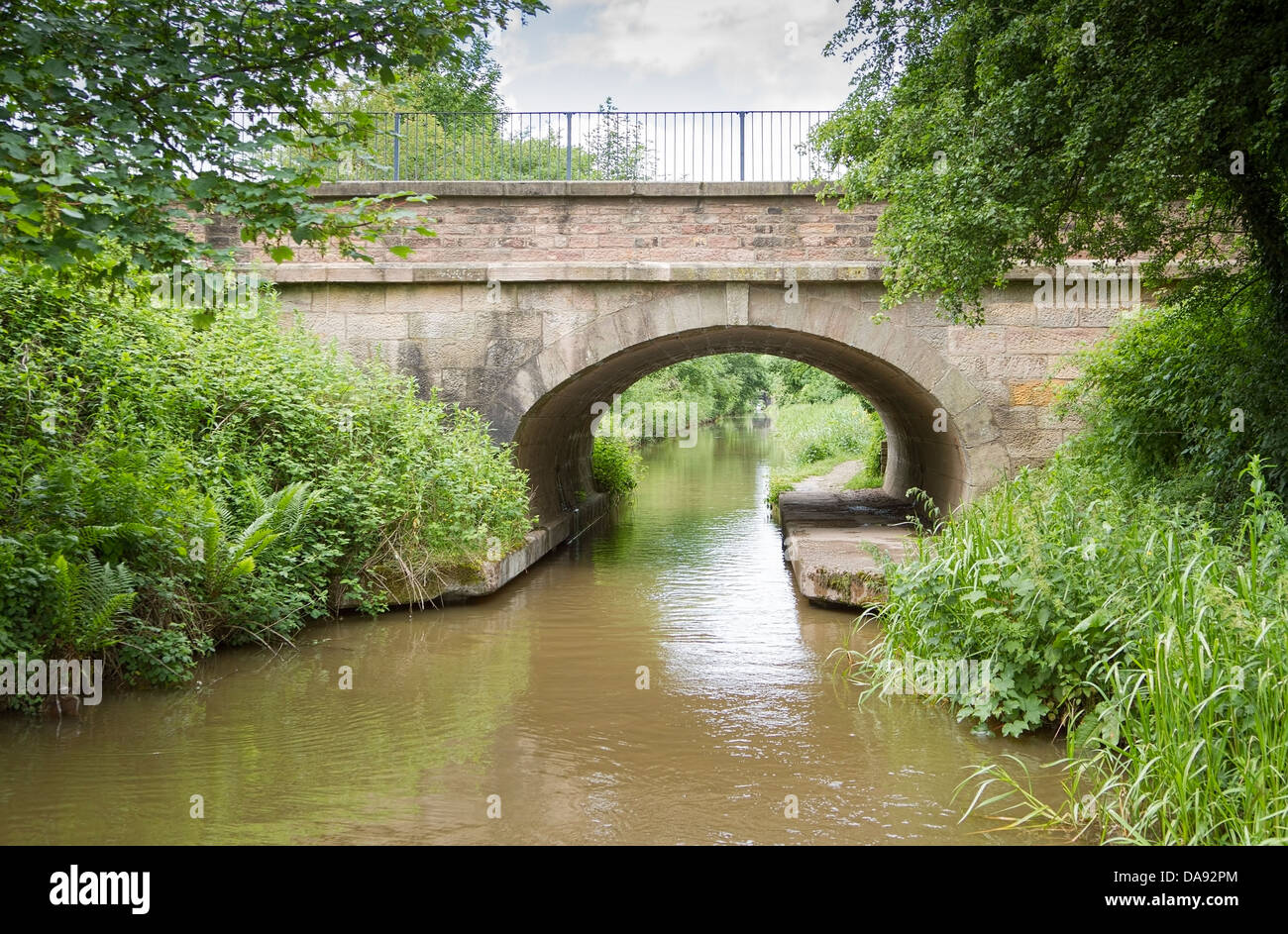 Bridge over canal in cheshire UK Stock Photo - Alamy