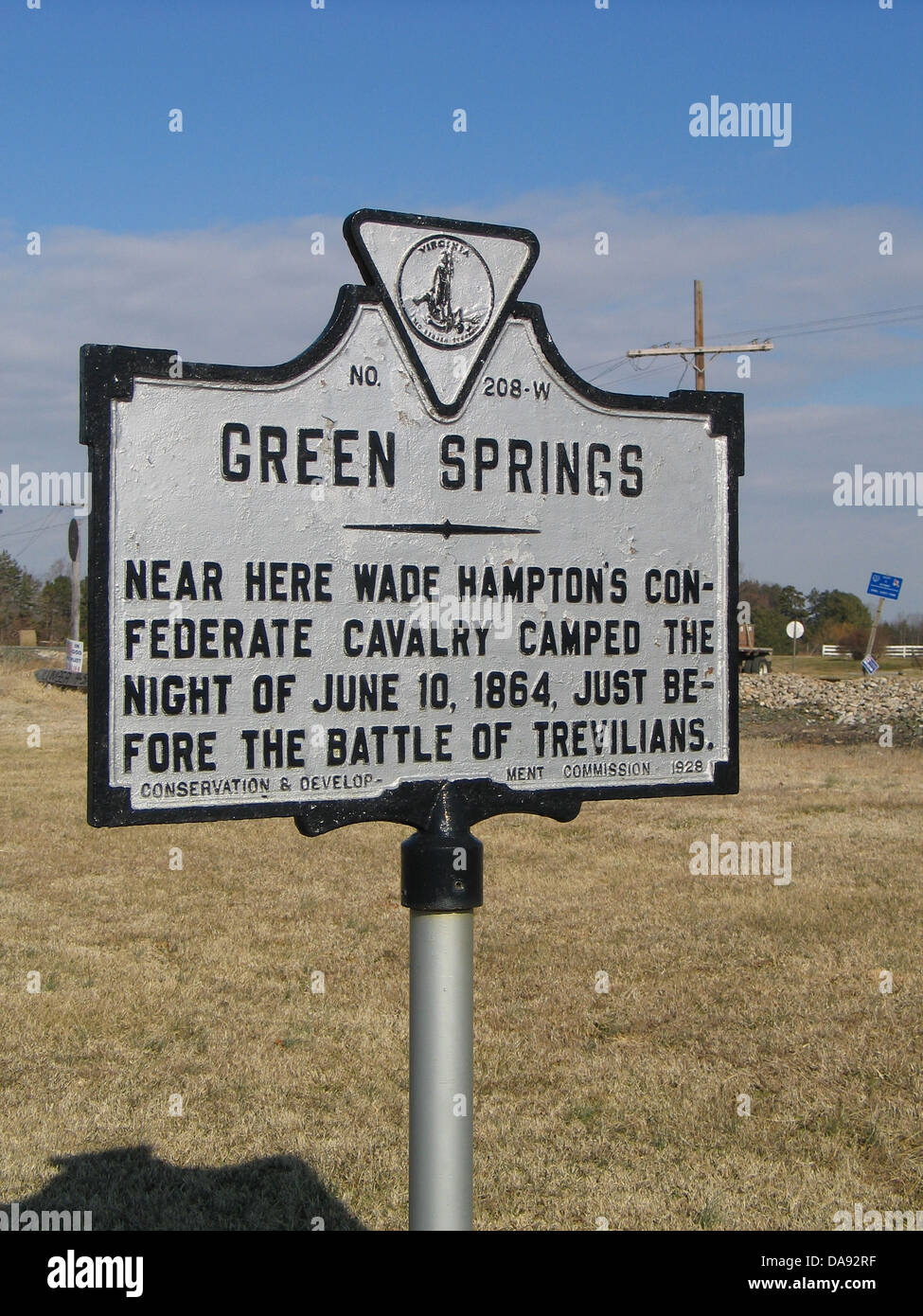 GREEN SPRINGS Near here Wade Hampton's Confederate Cavalry camped the ...