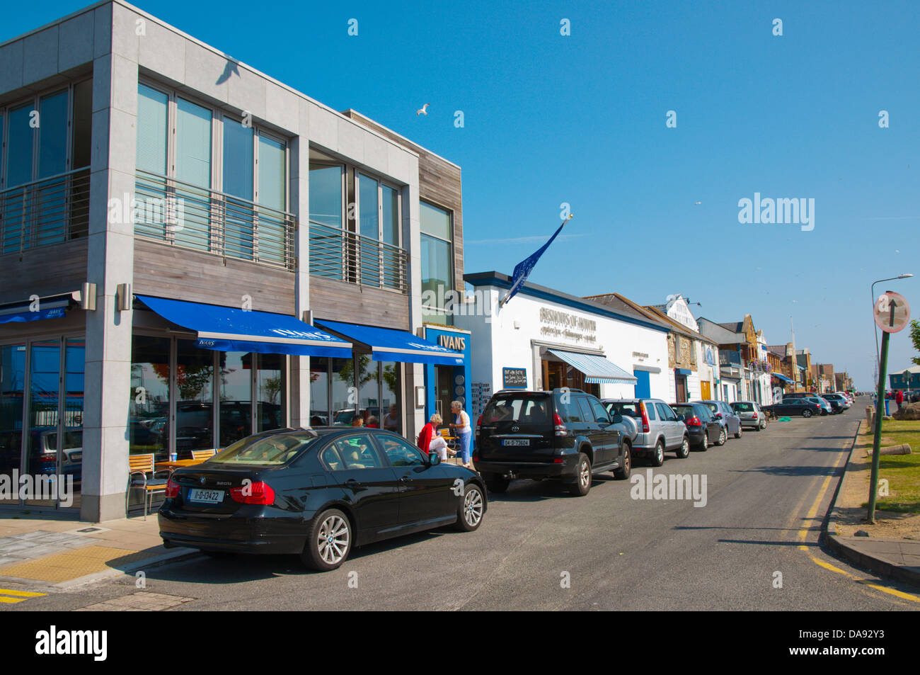 West Pier street Howth peninsula near Dublin Ireland Europe Stock Photo ...