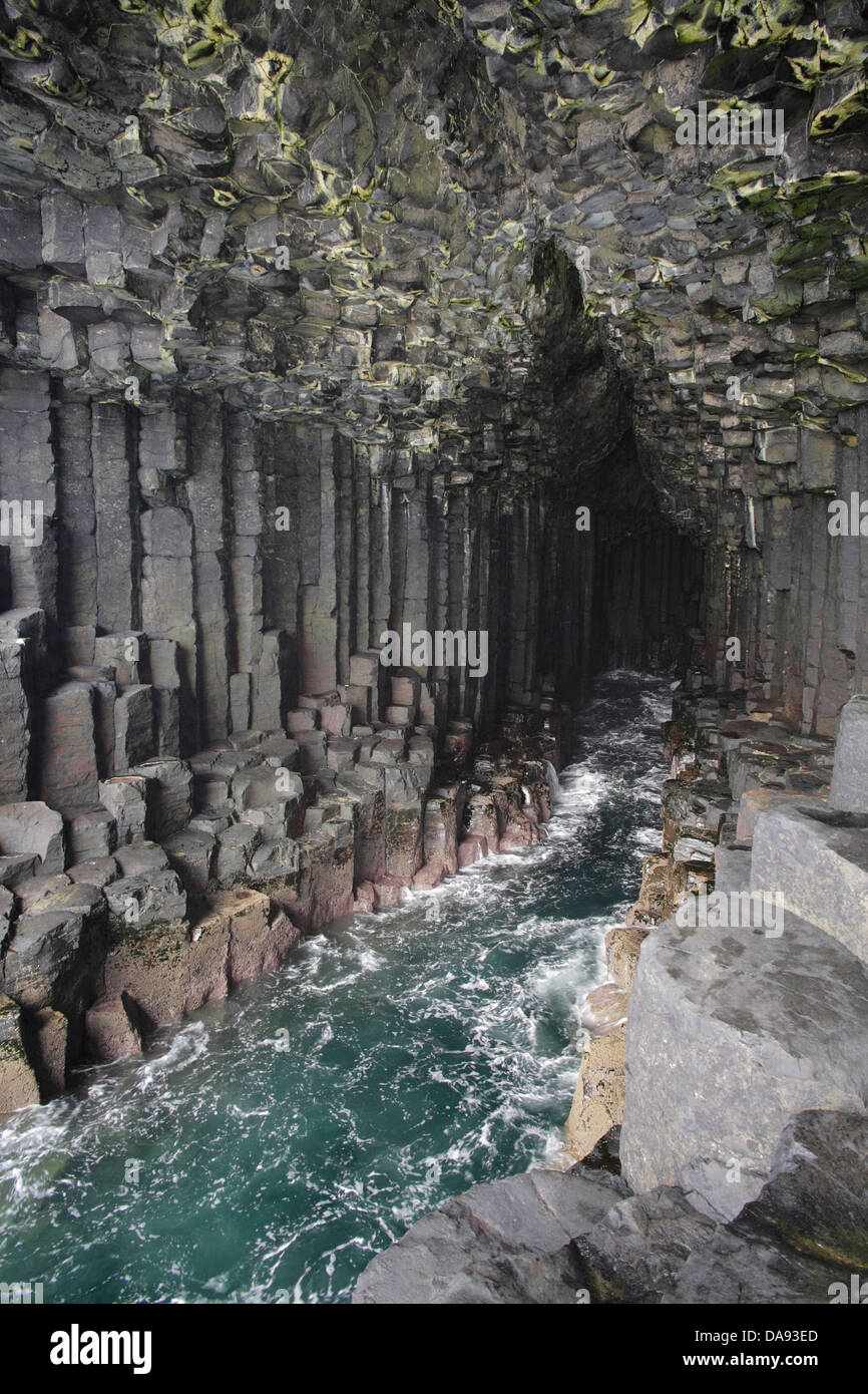 Fingal's cave inside scotland staffa entrance Stock Photo - Alamy