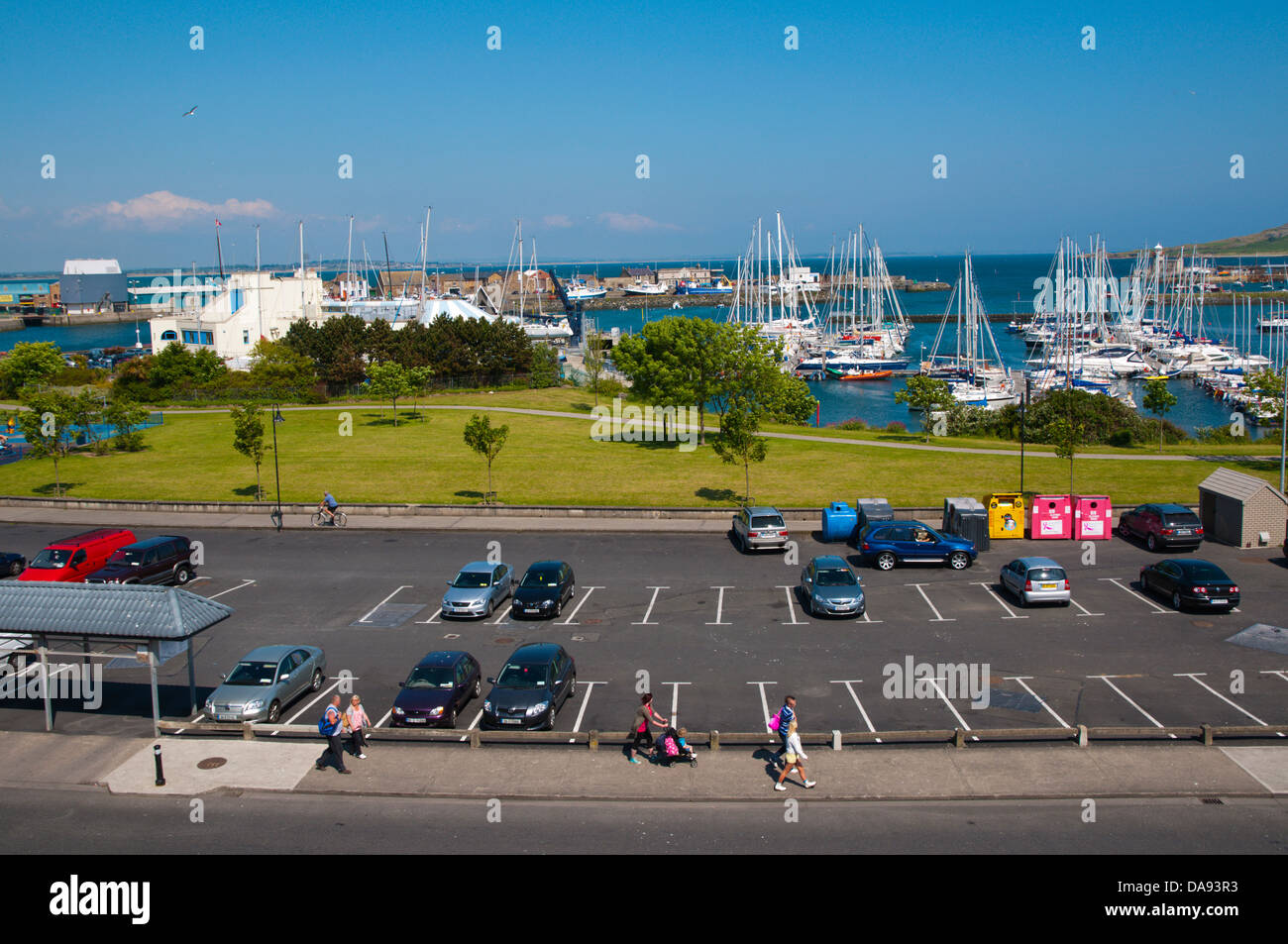 Harbour Road and the harbour Howth peninsula near Dublin Ireland Europe ...