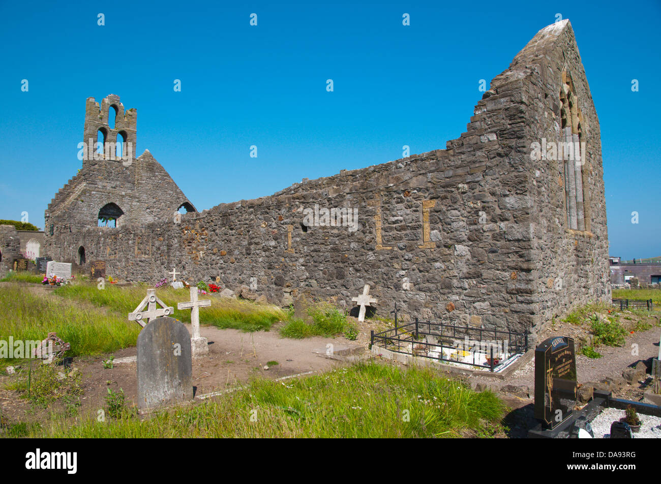 St Mary's church the Howth abbey and graveyard Howth peninsula near ...