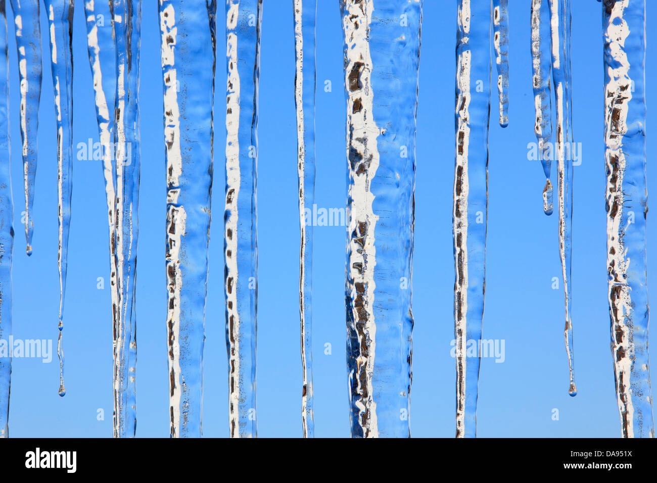 Detail, ice, icicle, sky, cold, macro, pattern, structure, close-up ...