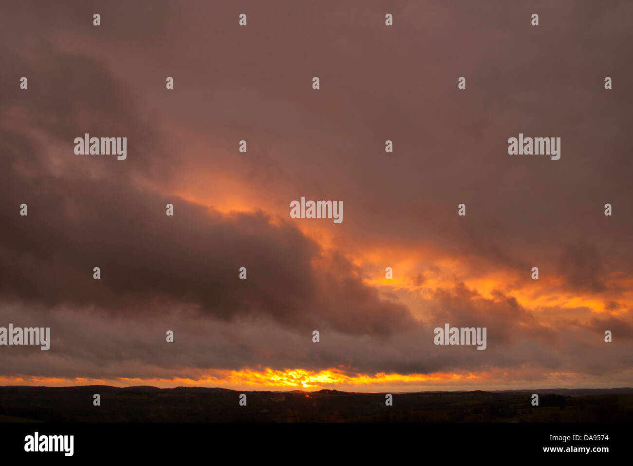 STORM CLOUDS AT SUNSET Stock Photo - Alamy
