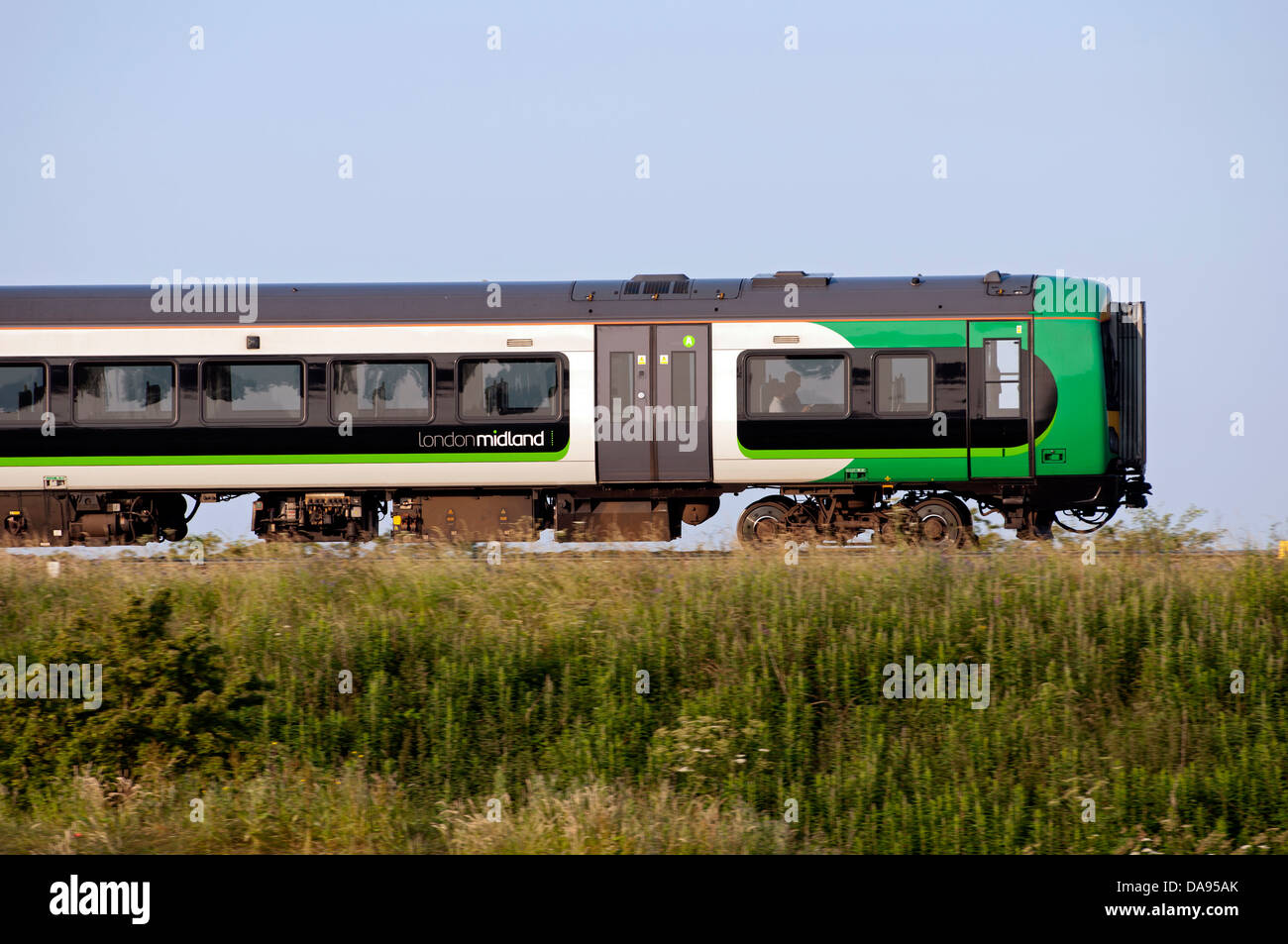 London Midland train, side view Stock Photo - Alamy