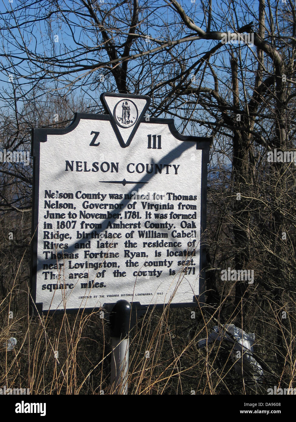 NELSON COUNTY Nelson County was named for Thomas Nelson, Governor of ...