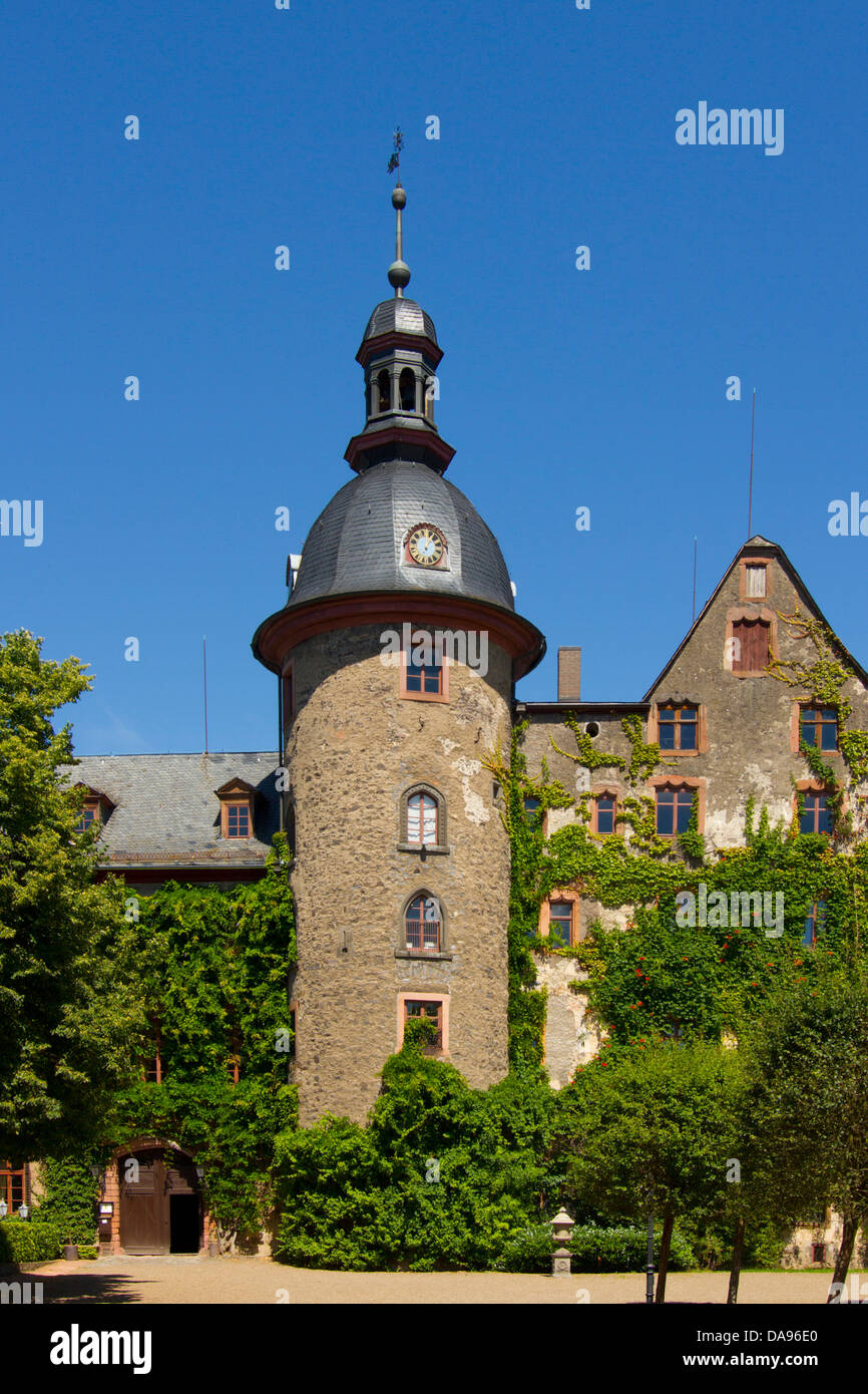 Germany, Hessen, Wetterau, Laubach, castle, place of interest, tower ...