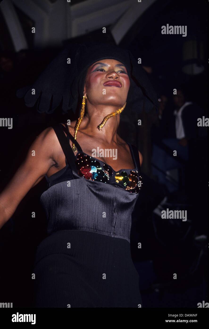 GRACE JONES.Limelight Disco party for Grace Jones 1990.l0924.(Credit ...