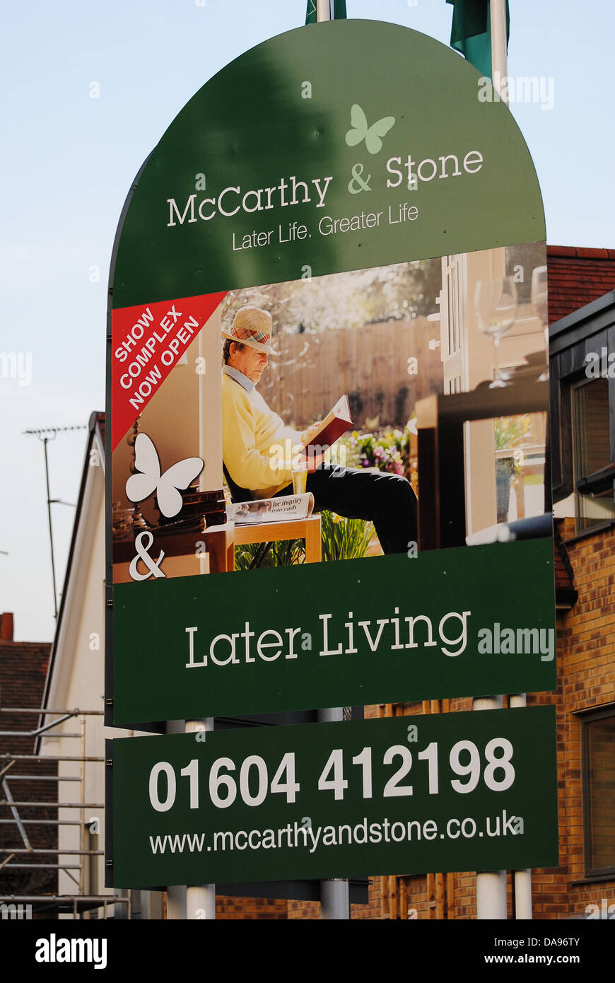 McCarthy & Stone retirement home sign Stock Photo - Alamy