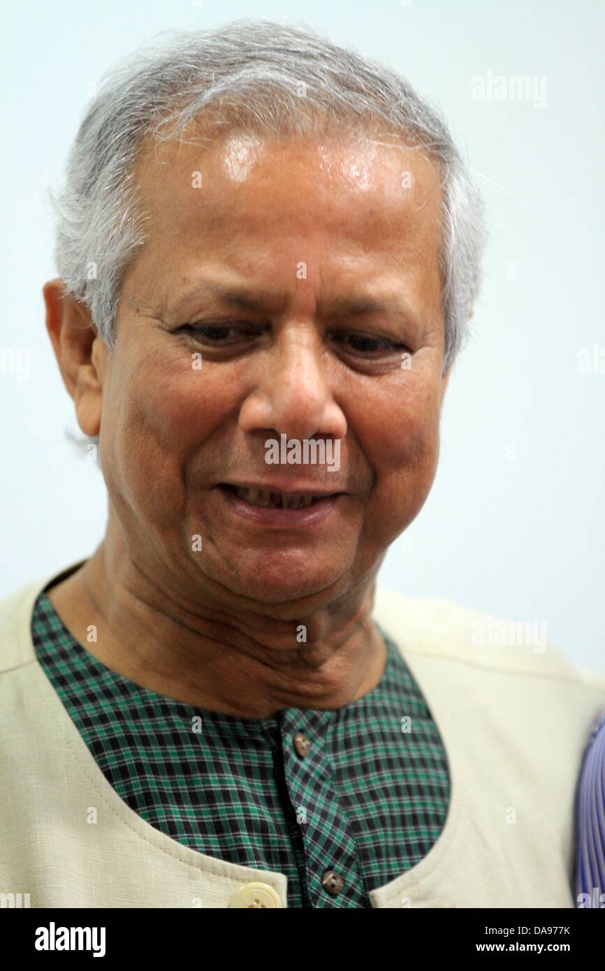 Dhaka, Bangladesh. 8th July, 2013. Nobel Laureate Dr Muhammad Yunus ...
