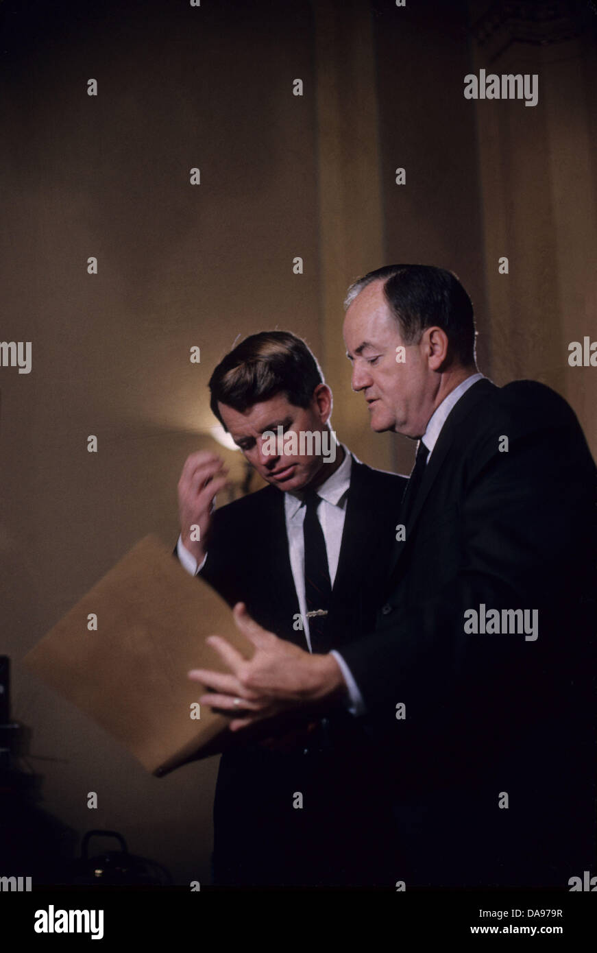 HUBERT HUMPHREY with John F Kennedy. 1966.v4521.(Credit Image: © George ...