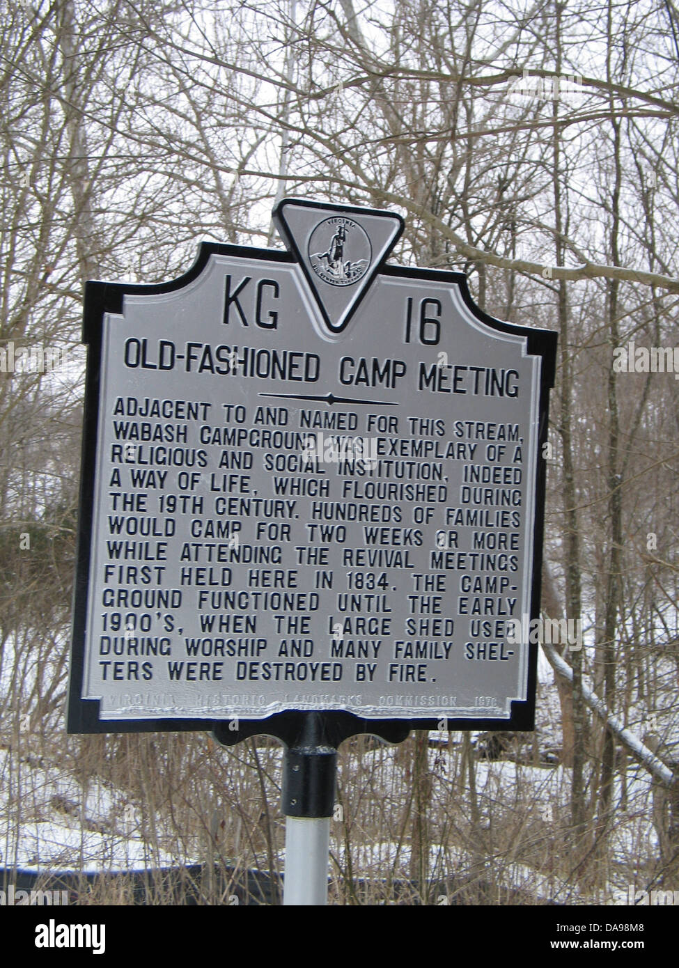 OLD-FASHIONED CAMP MEETING Adjacent to and named for this stream ...