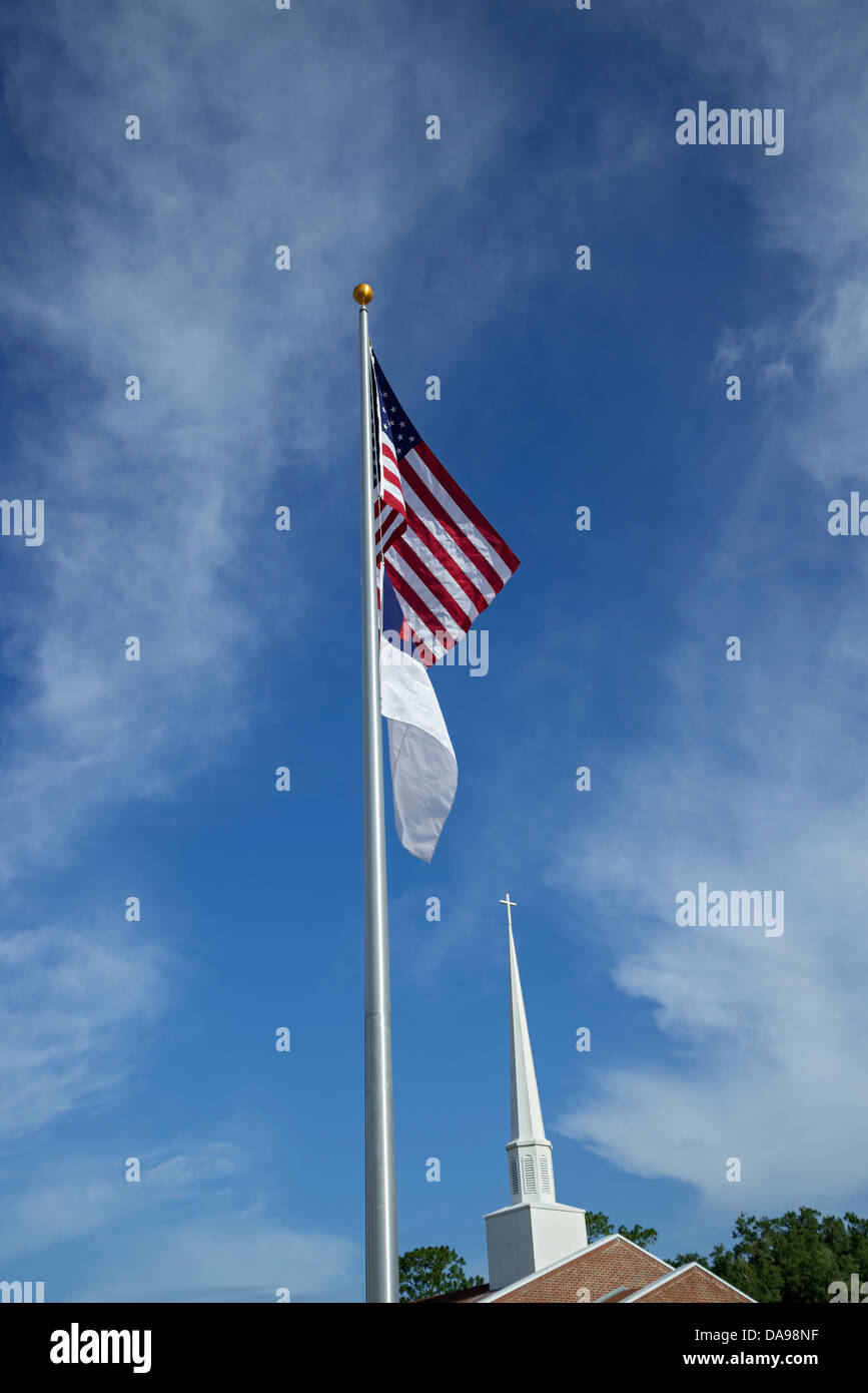 Flag pole dedication at First Baptist Church of High Springs, Florida ...