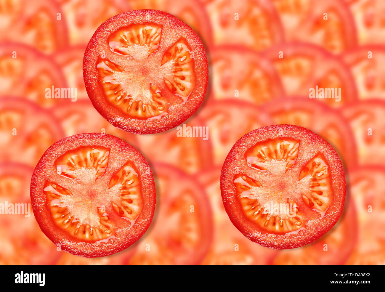Background from slices of tomatoes Stock Photo - Alamy