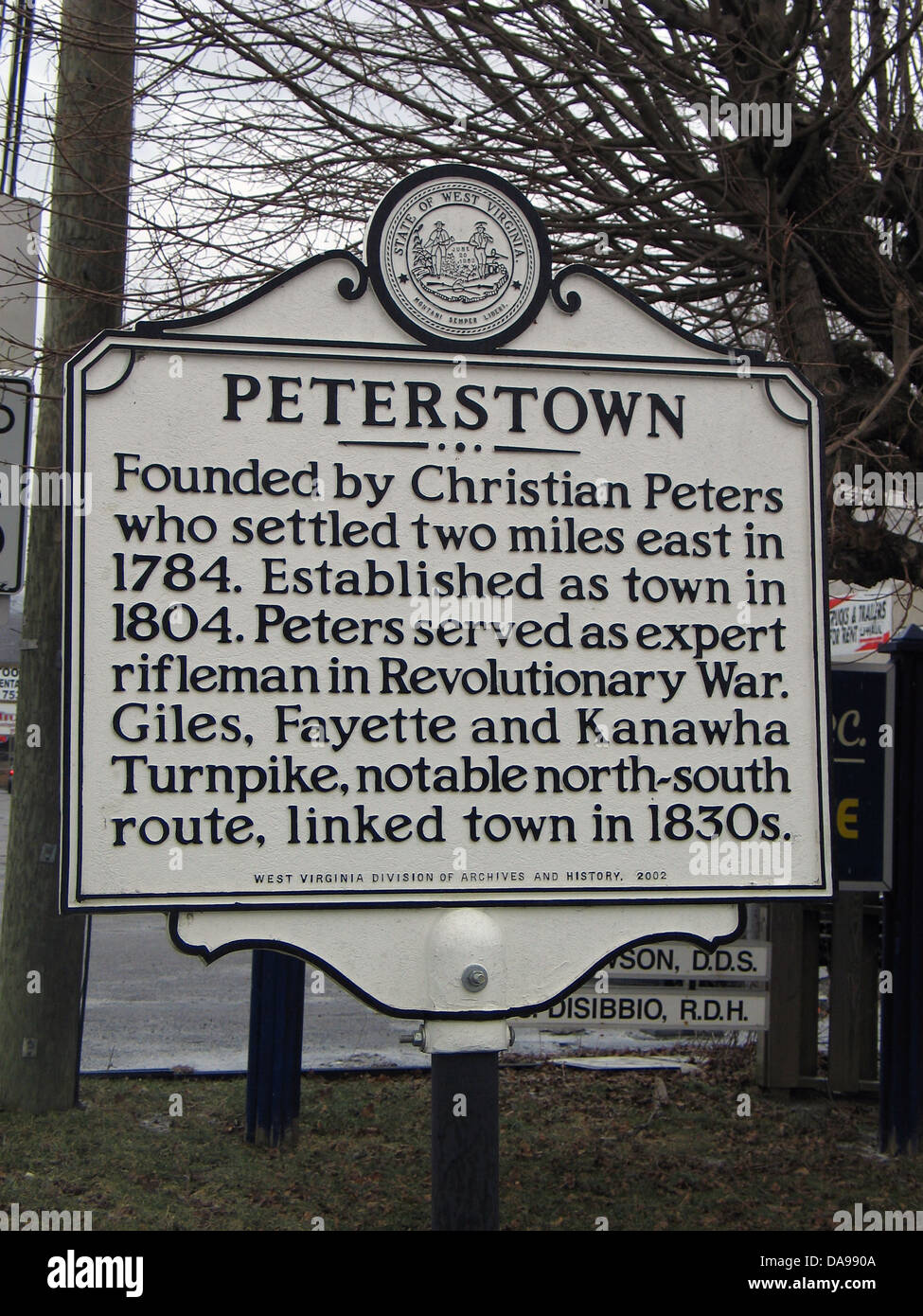 PETERSTOWN Founded by Christian Peters who settled two miles east in ...