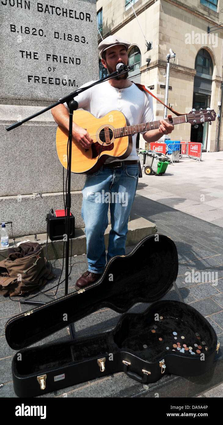 Matthew Morgan from Barry South Wales busking The Hayes Cardiff Wales ...