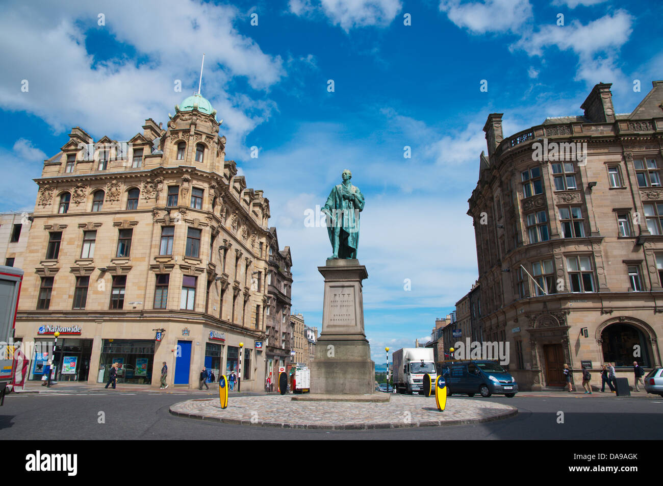 William Pitt statue in George Street central Edinburgh Scotland Britain ...