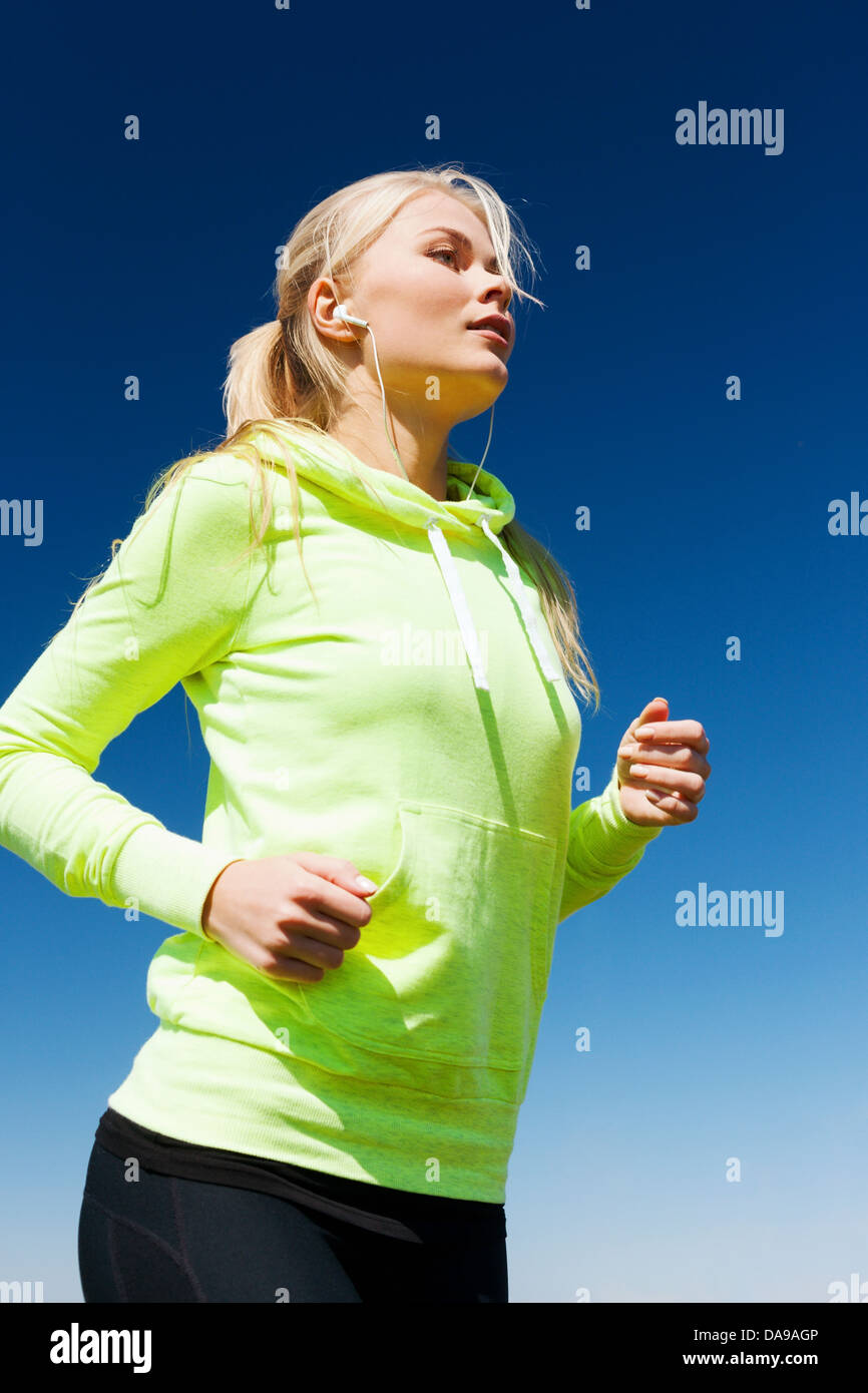 woman doing running outdoors Stock Photo - Alamy