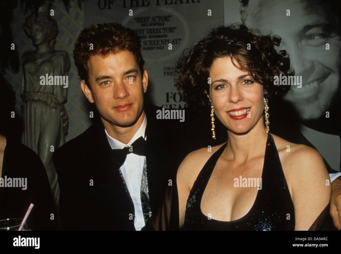 TOM HANKS with Rita Wilson.1990 AMPAS.f9677.Supplied by Photos, inc ...