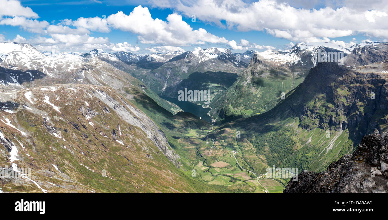 Geirangerfjord from Mount Dalsnibba, Norway Stock Photo - Alamy