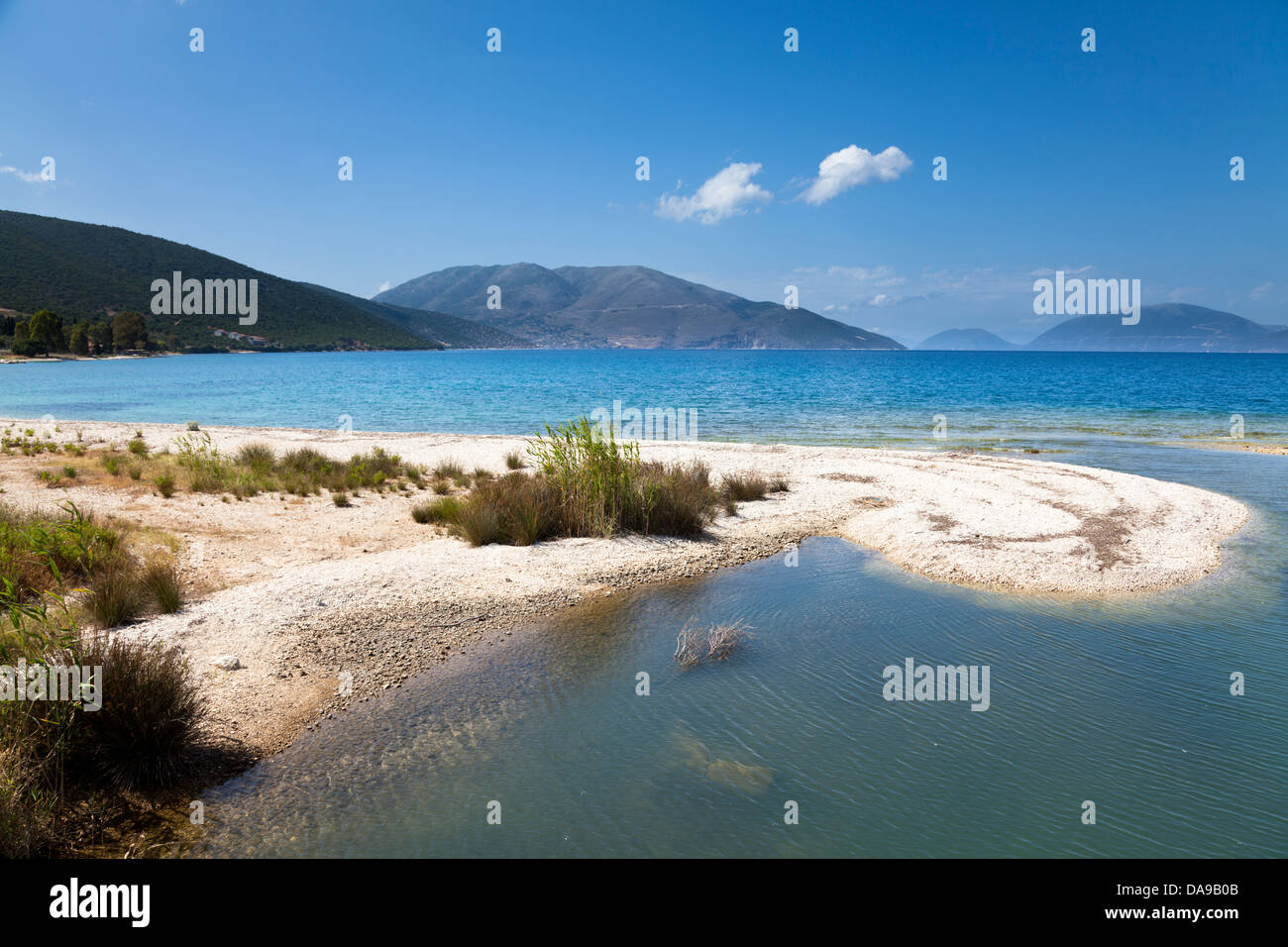 A small inlet in the Ionian Sea close to Sami view towards Ithaca Stock ...