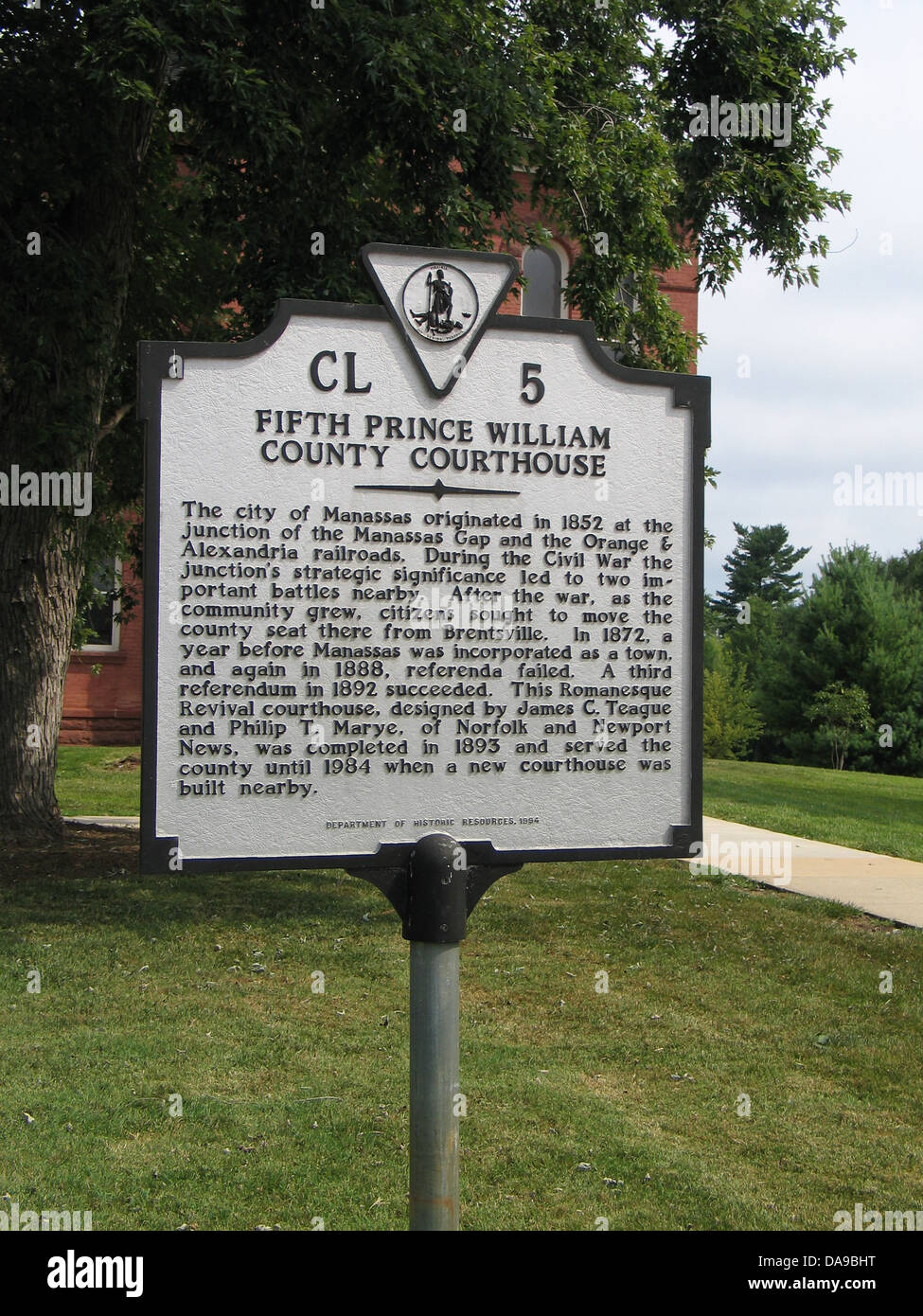 FIFTH PRINCE WILLIAM COUNTY COURTHOUSE The city of Manassas originated ...