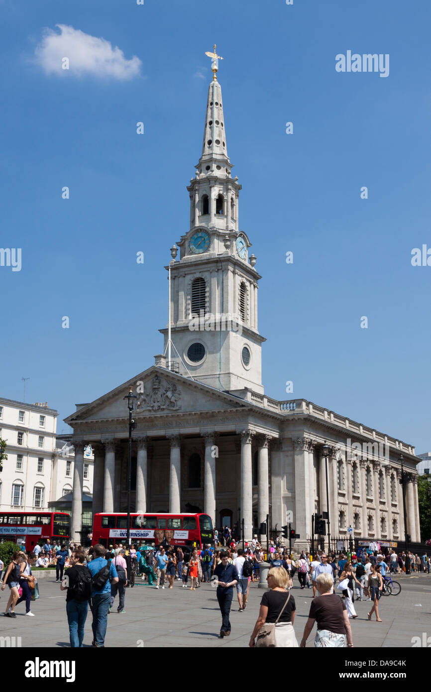 Saint Martin-in-the-Fields in Trafalgar Square London Stock Photo - Alamy