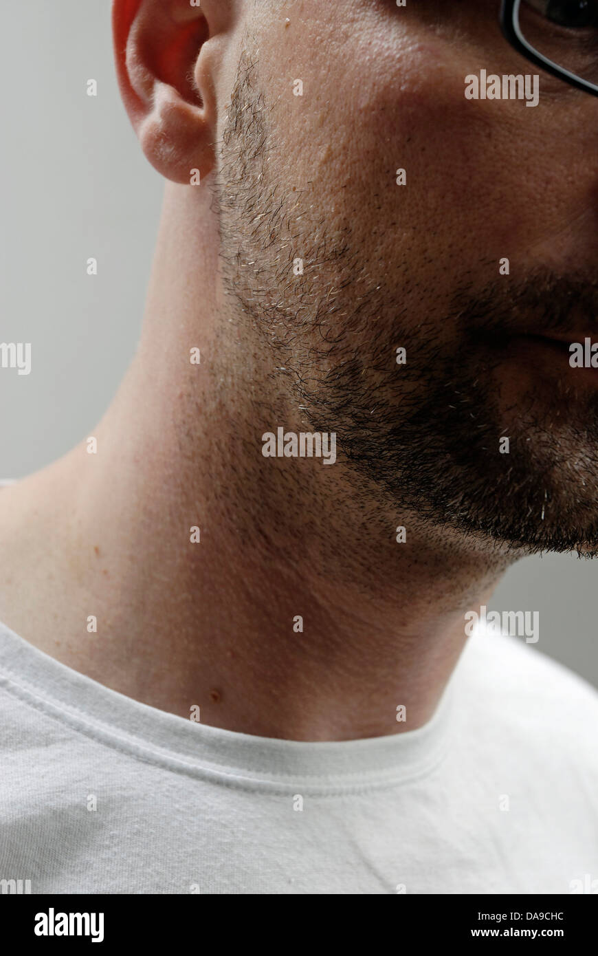 Cheek of a man Stock Photo - Alamy