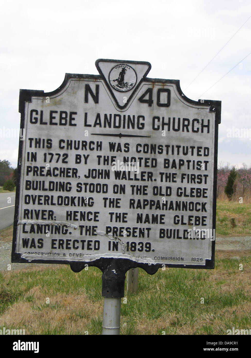 GLEBE LANDING CHURCH This church was constituted in 1772 by the noted ...