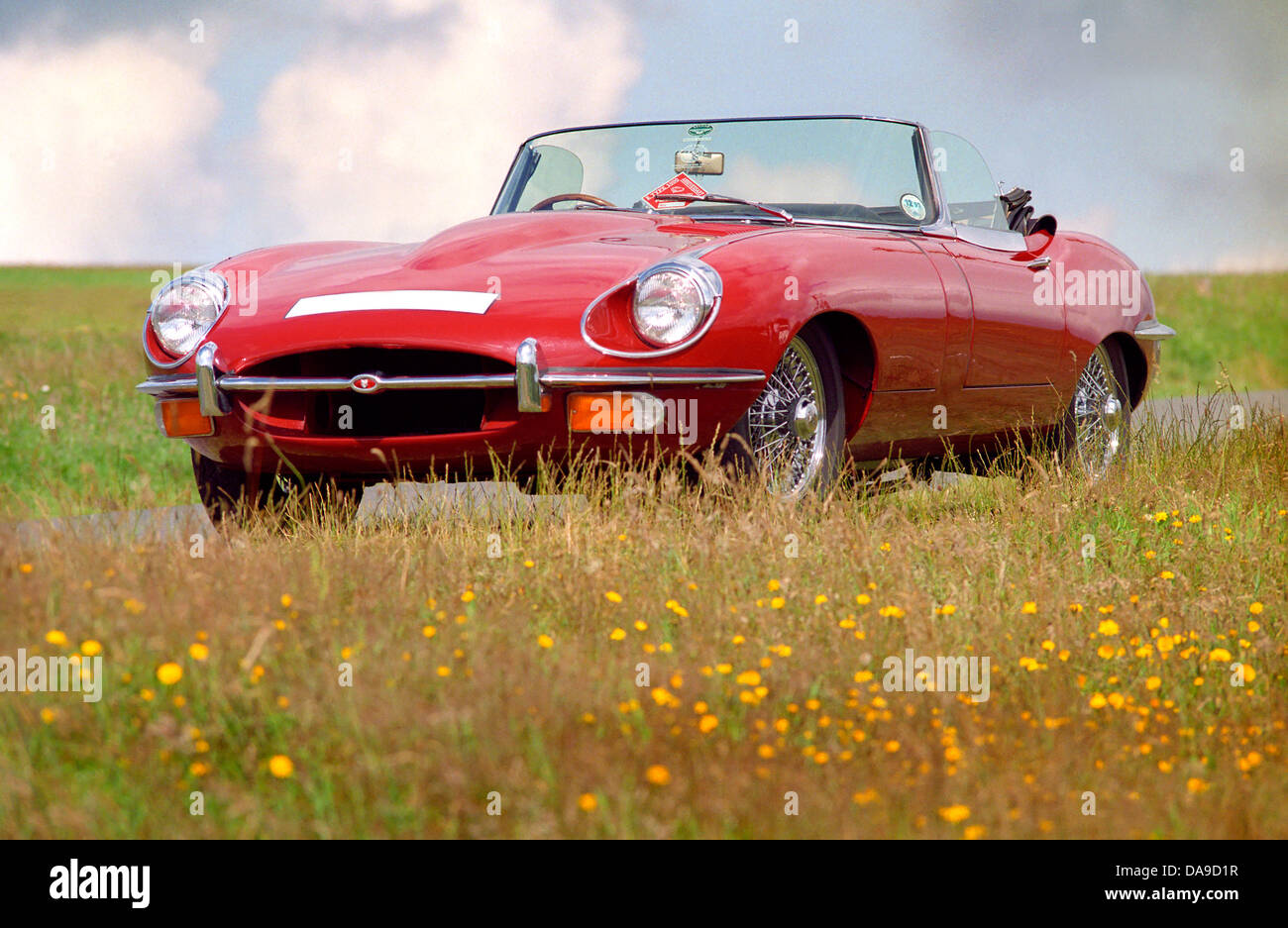 Jaguar E Type series II Roadster Stock Photo - Alamy