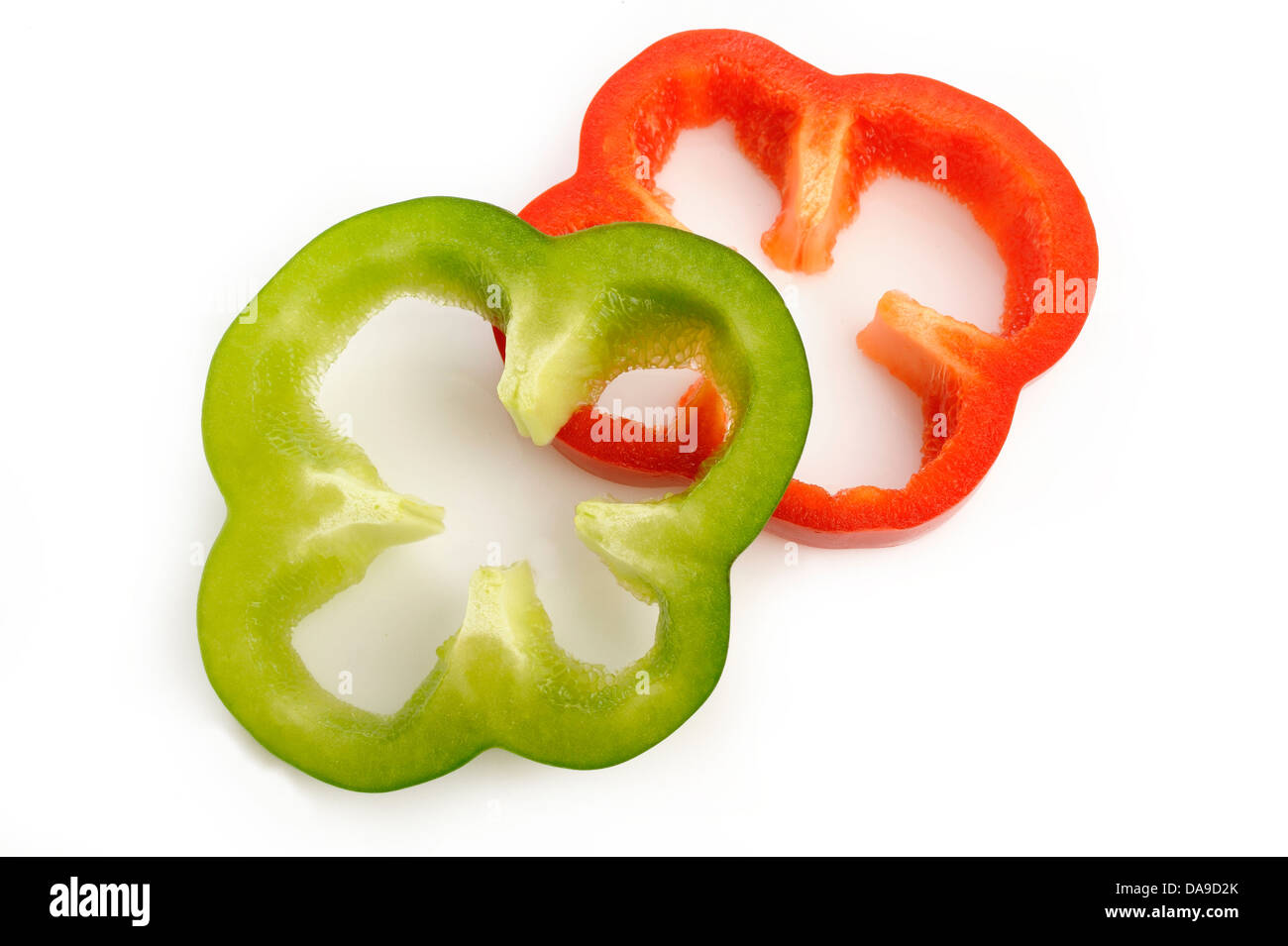pepper slice on white background Stock Photo - Alamy