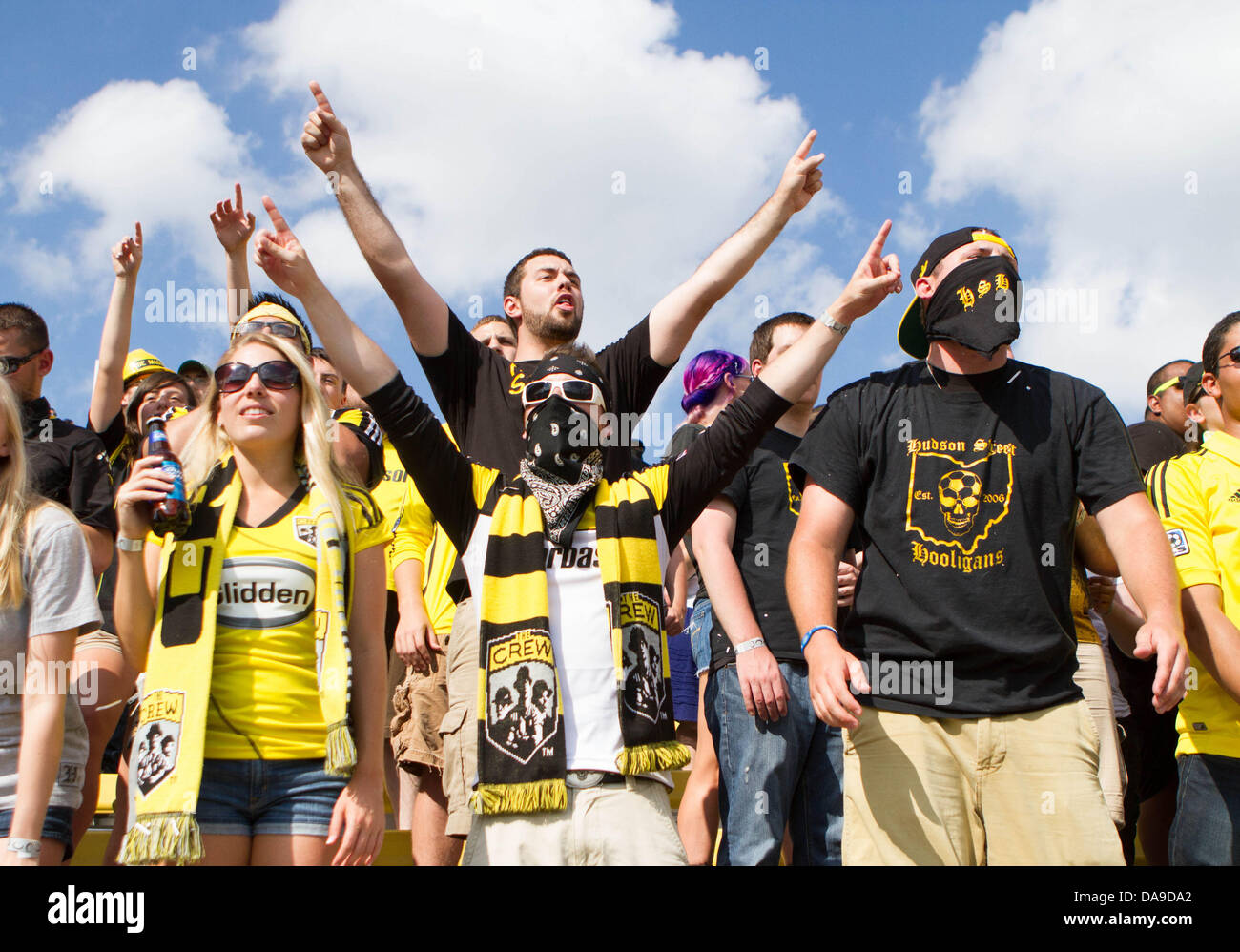 Columbus, OH, USA. 7th July, 2013. July 07, 2013: Columbus Crew fans ...